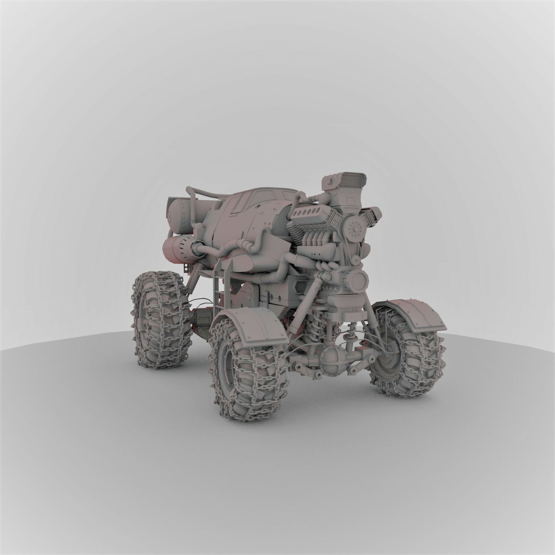 ArtStation - Customized Monster Truck, for now it is Done.