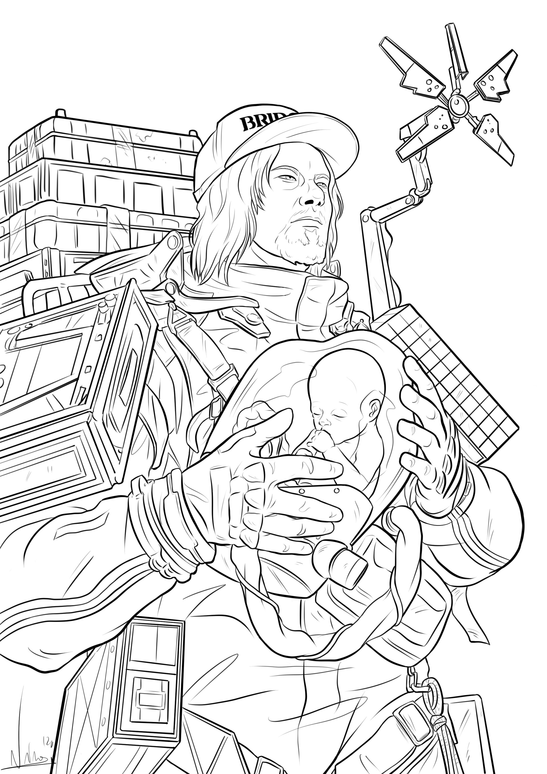 death stranding coloring pages