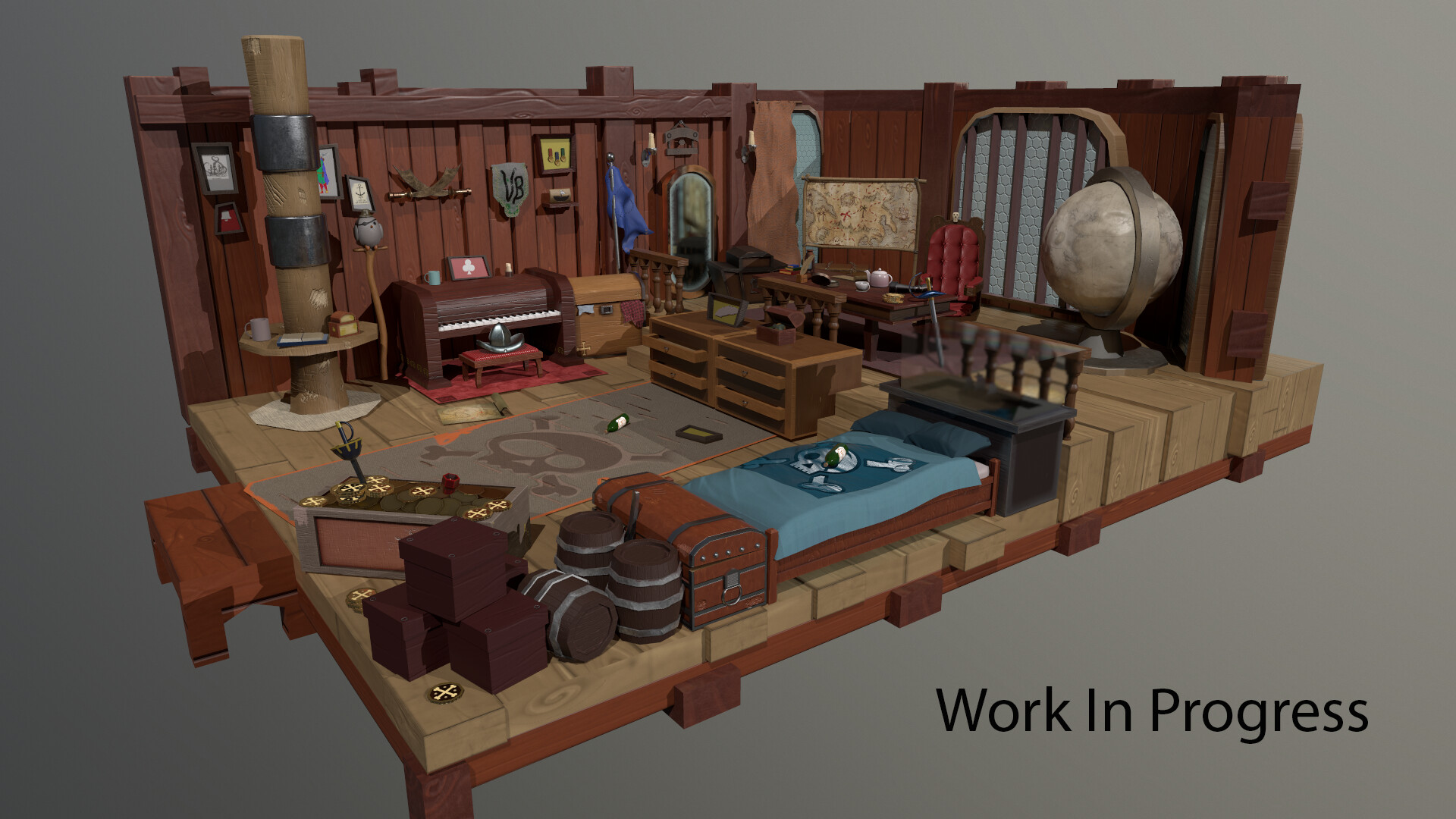 ArtStation - Stylized Pirate-Room