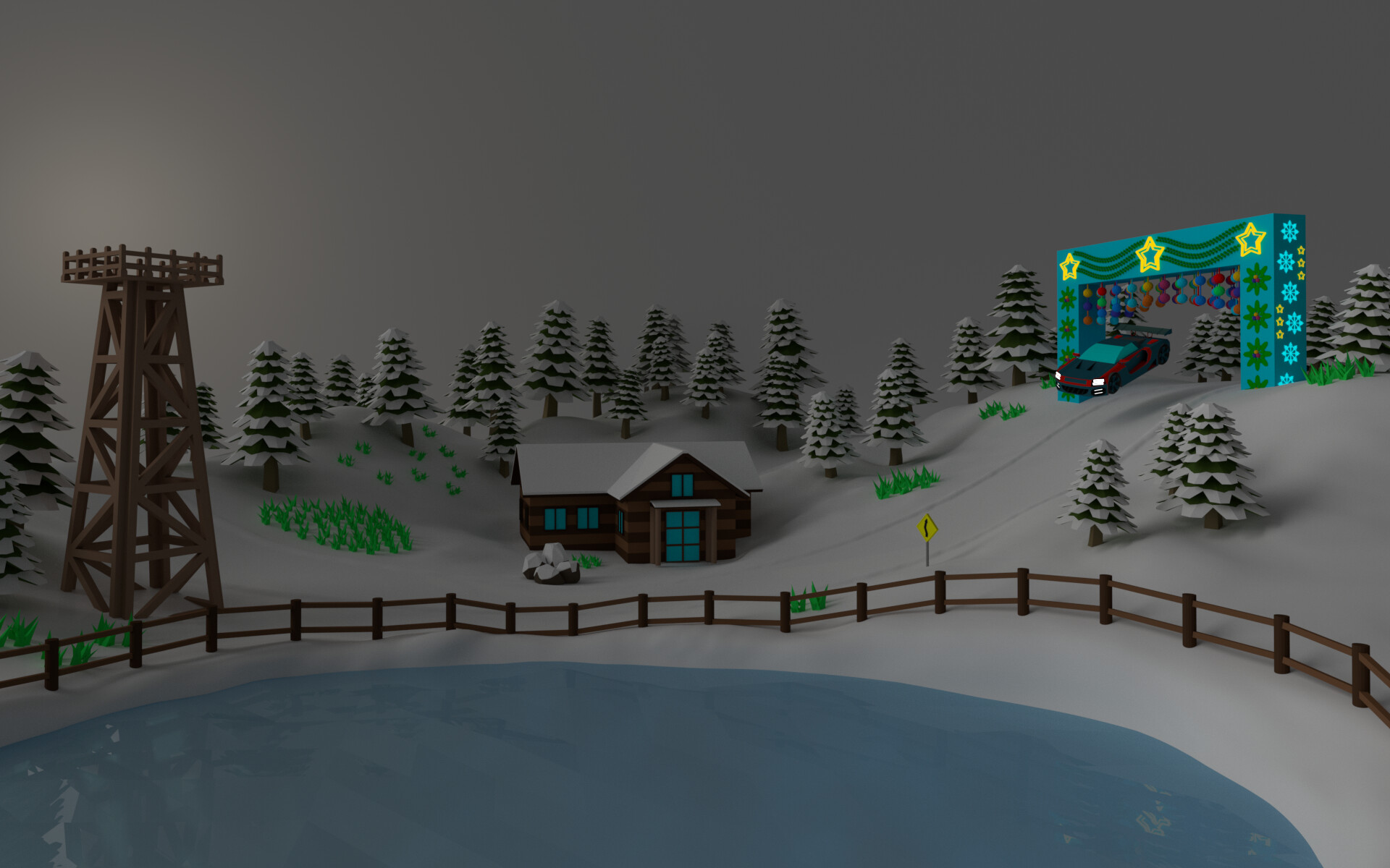 ArtStation - Christmas themed environment