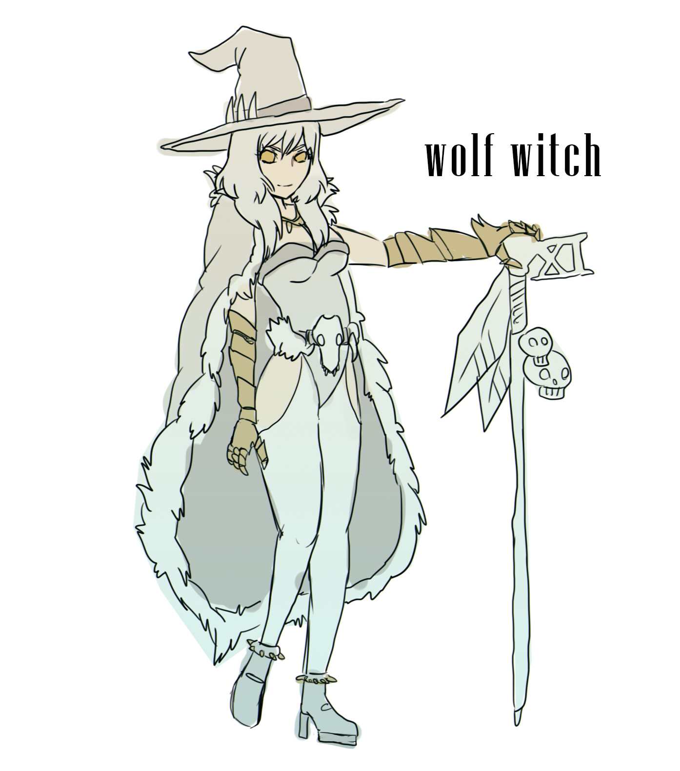 ArtStation - Wolf Witch (sketch design 2016)