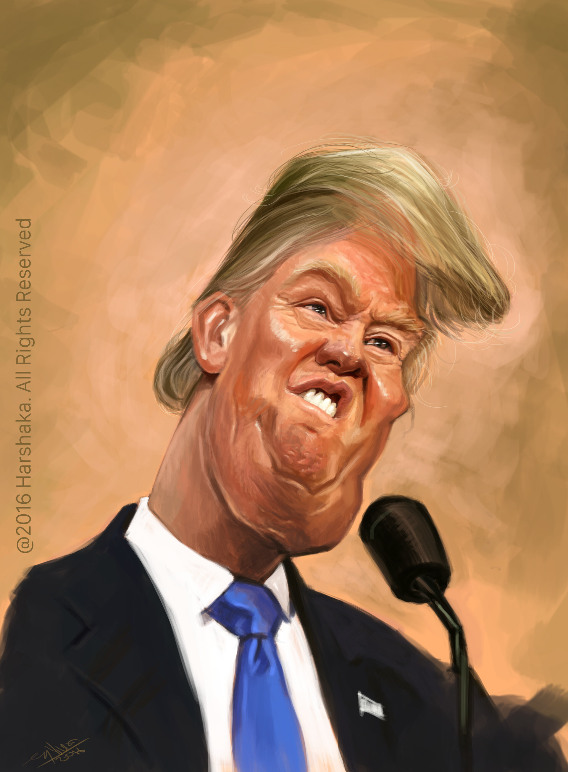 ArtStation - Caricature of Donald Trump