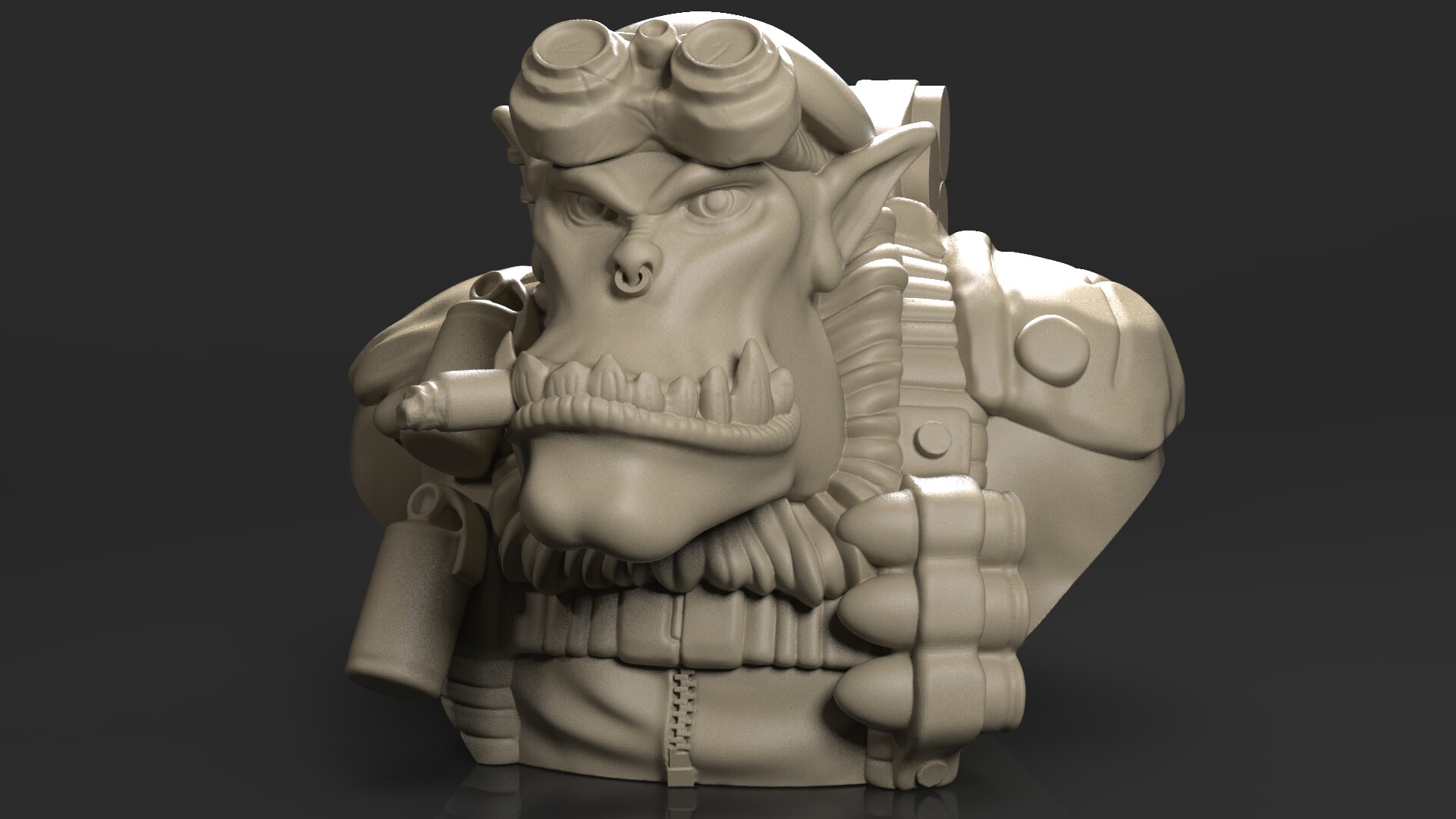 ArtStation - Ork Commando Bust