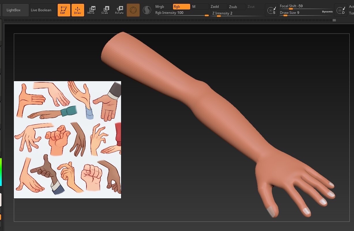 ArtStation - zbrush hand work