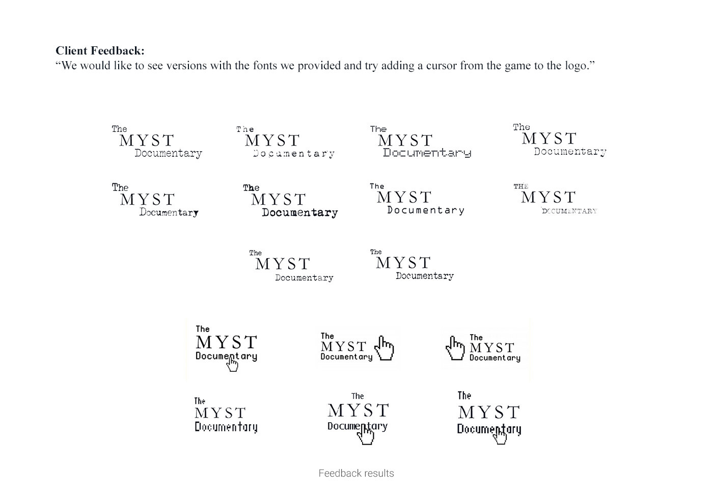 Iuliana U - The MYST Documentary Logo Design Process