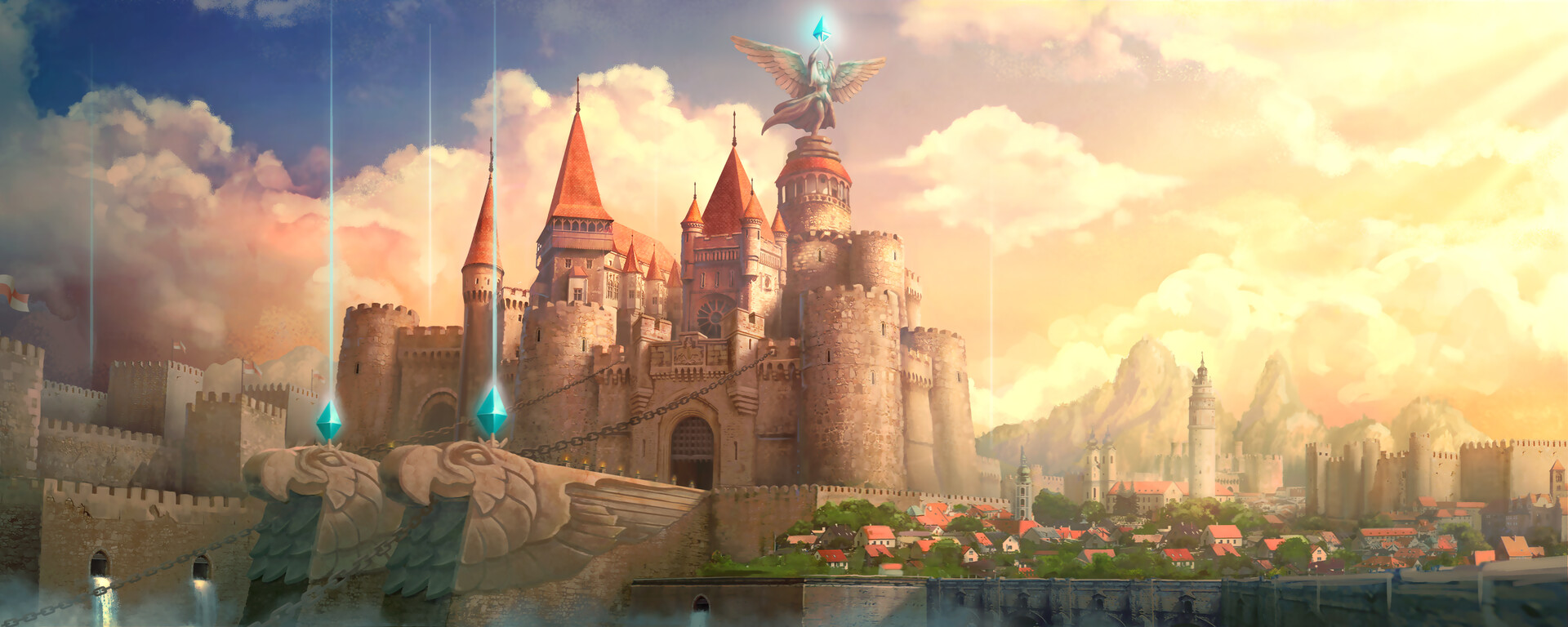 ArtStation - Castle City - mood scene