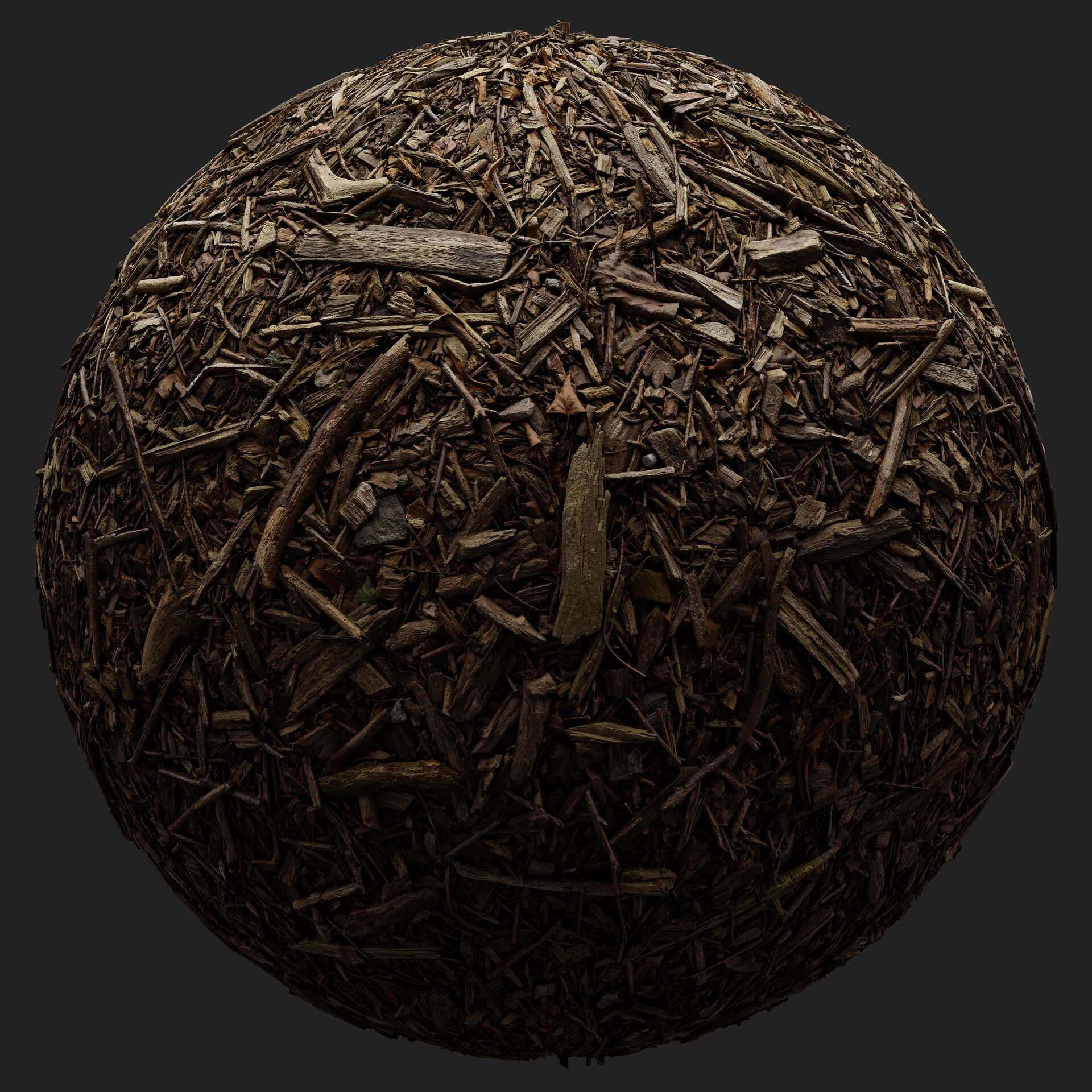3D Scanned Textures - 2 Free Bark Mulch Materials | Photoscanned