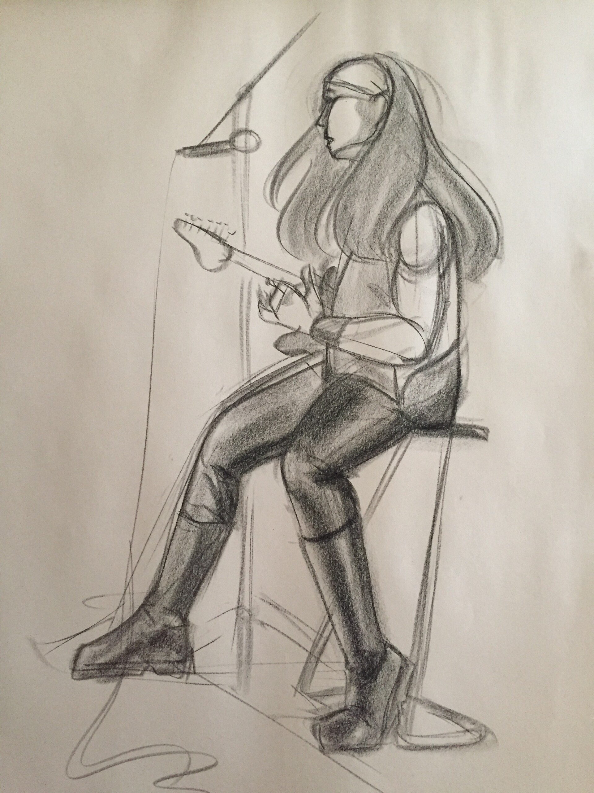 ArtStation - rockstar costumed figure drawing