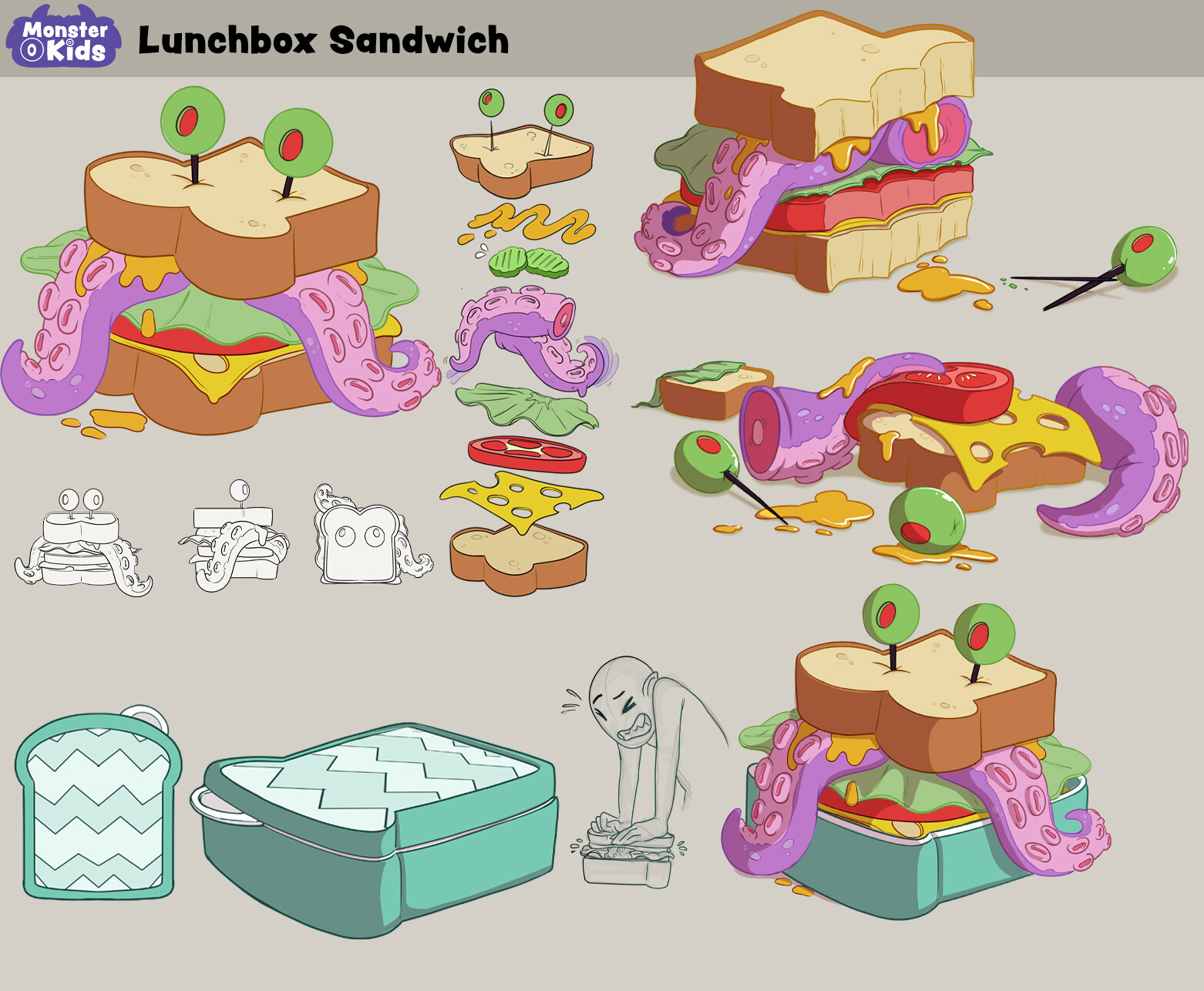 ArtStation - 'Monster Kids' Lunch Prop Design