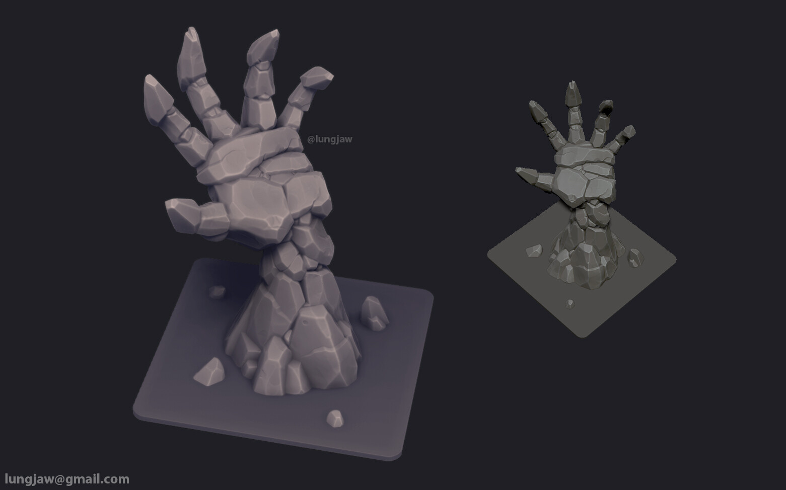 ArtStation - Rock Hand Sculpt