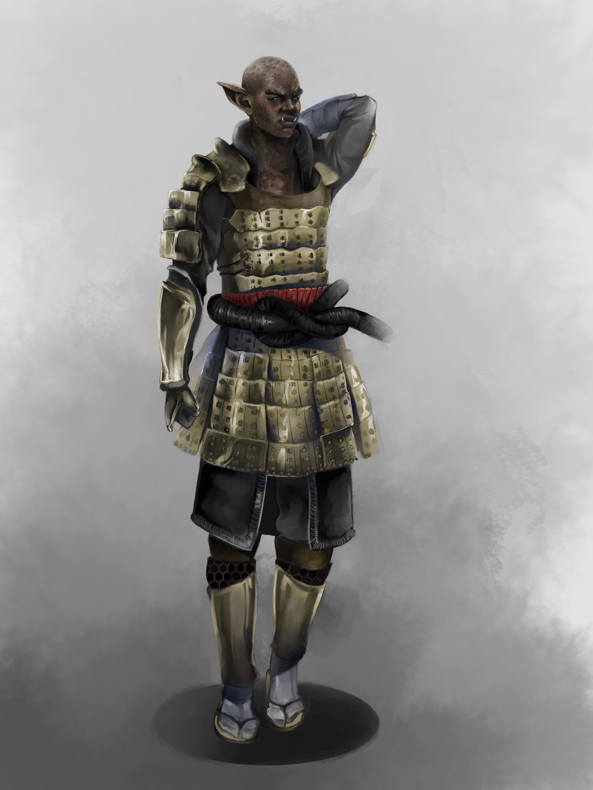 ArtStation - Orc Samurai Concept Illustration