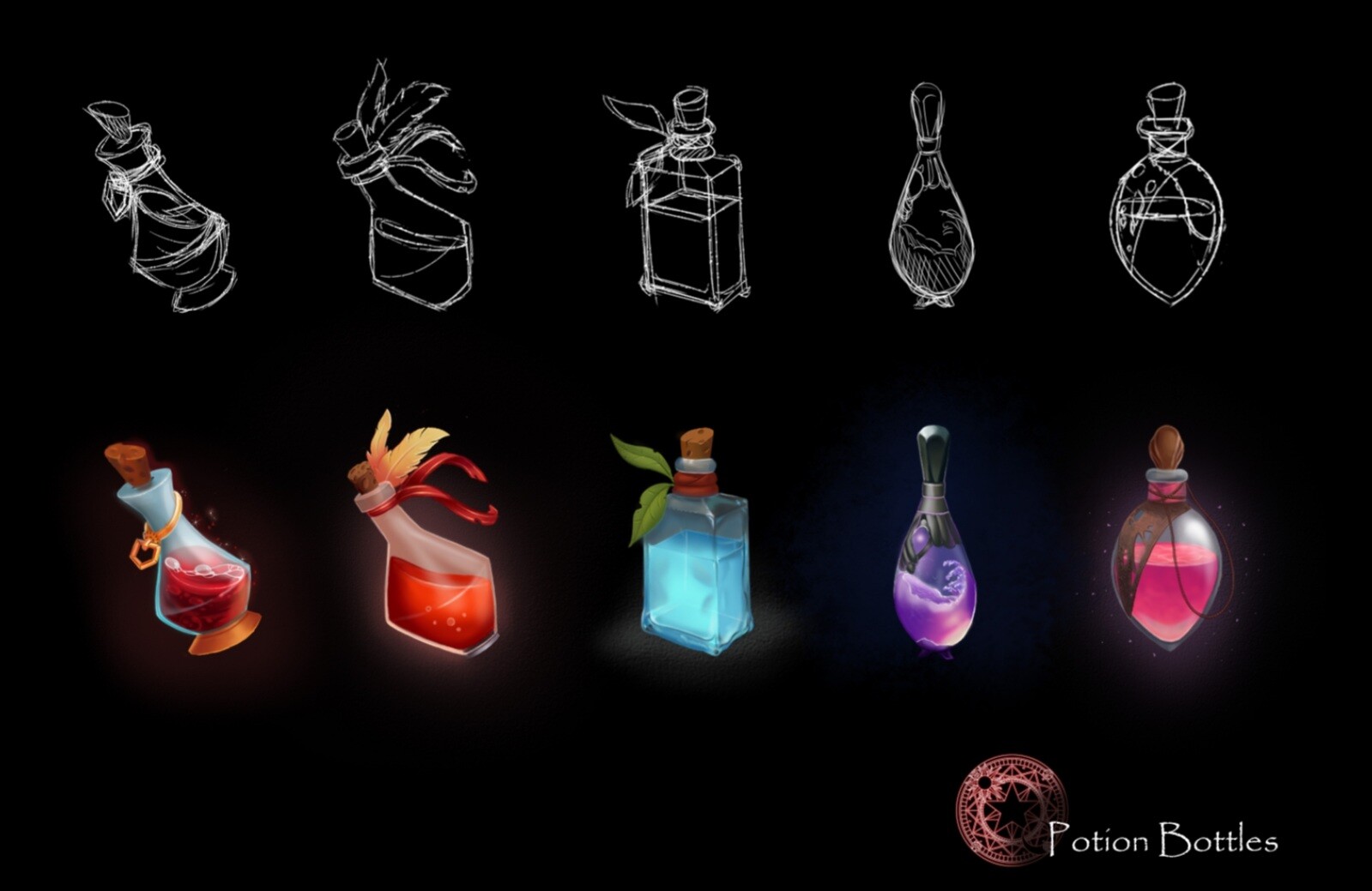 how to draw on glass bottle