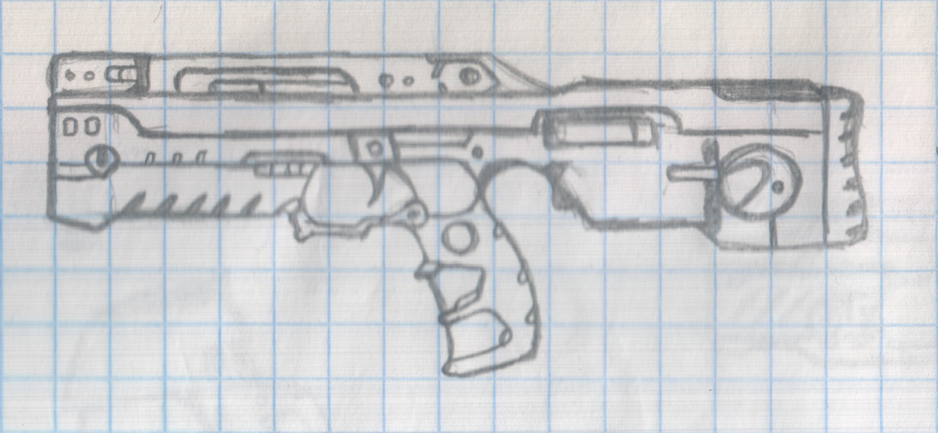 ArtStation - Blaster Assault Rifle - design - sketch