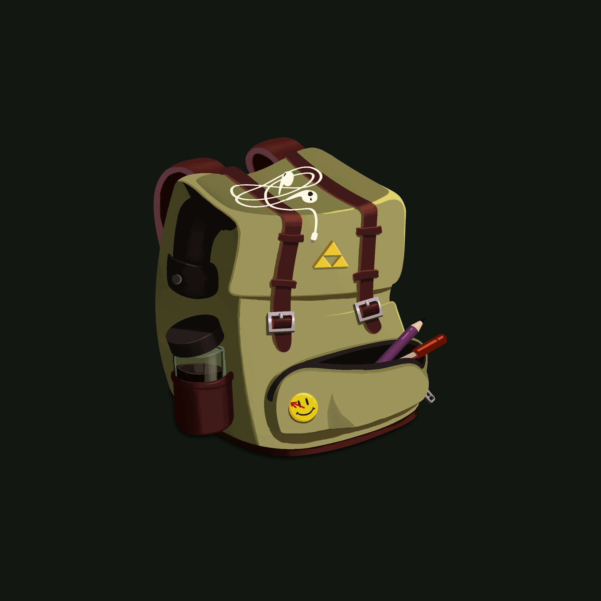 ArtStation - Backpack Prop Design