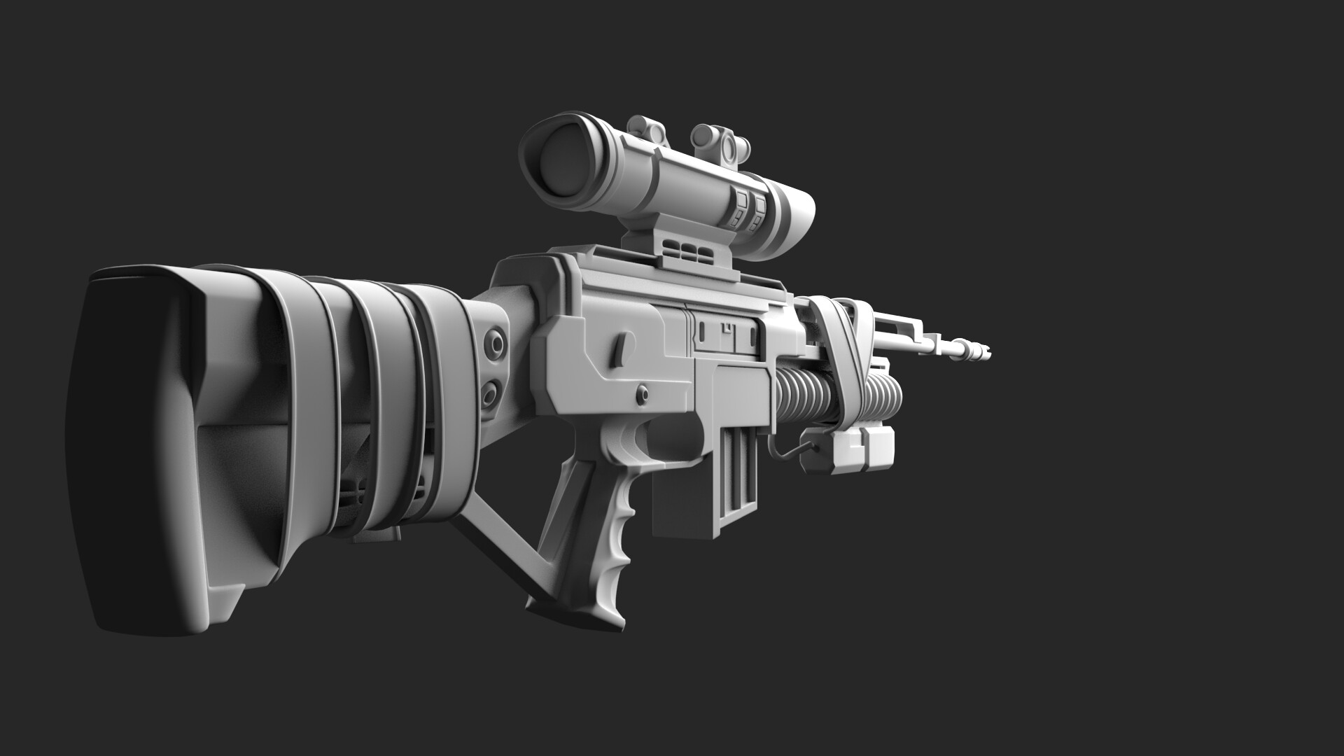 ArtStation - Futuristic Rifle