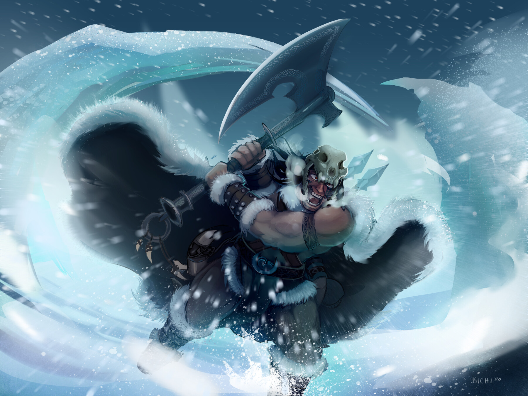 ArtStation - Frostfell Barbarian