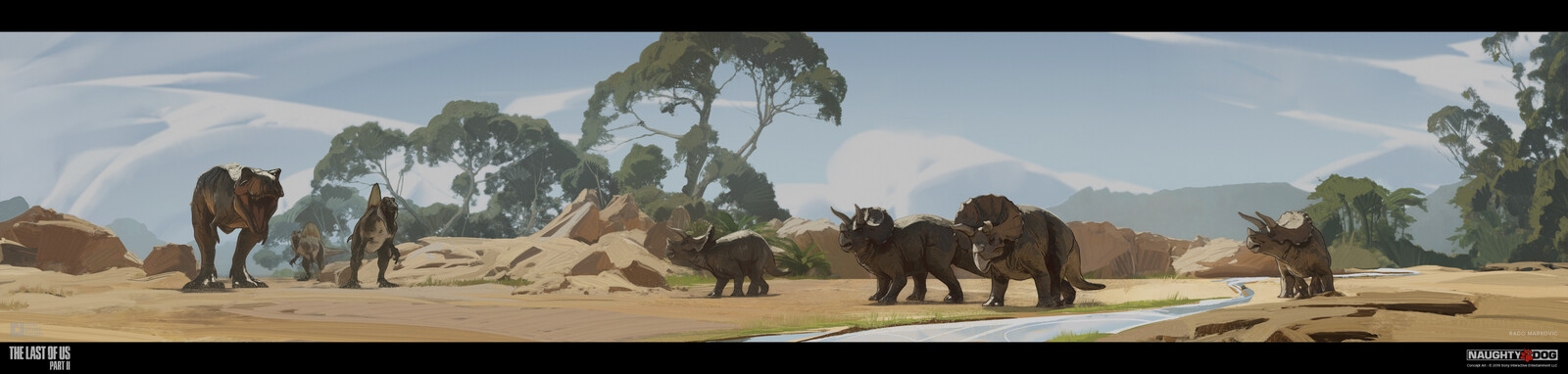 Rado Markovic - The Last of Us: Part 2 - Dino murals