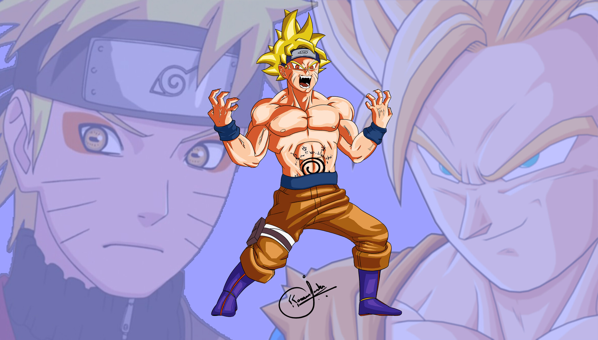 ArtStation - Goku x Naruto (Uzumaki Goku)