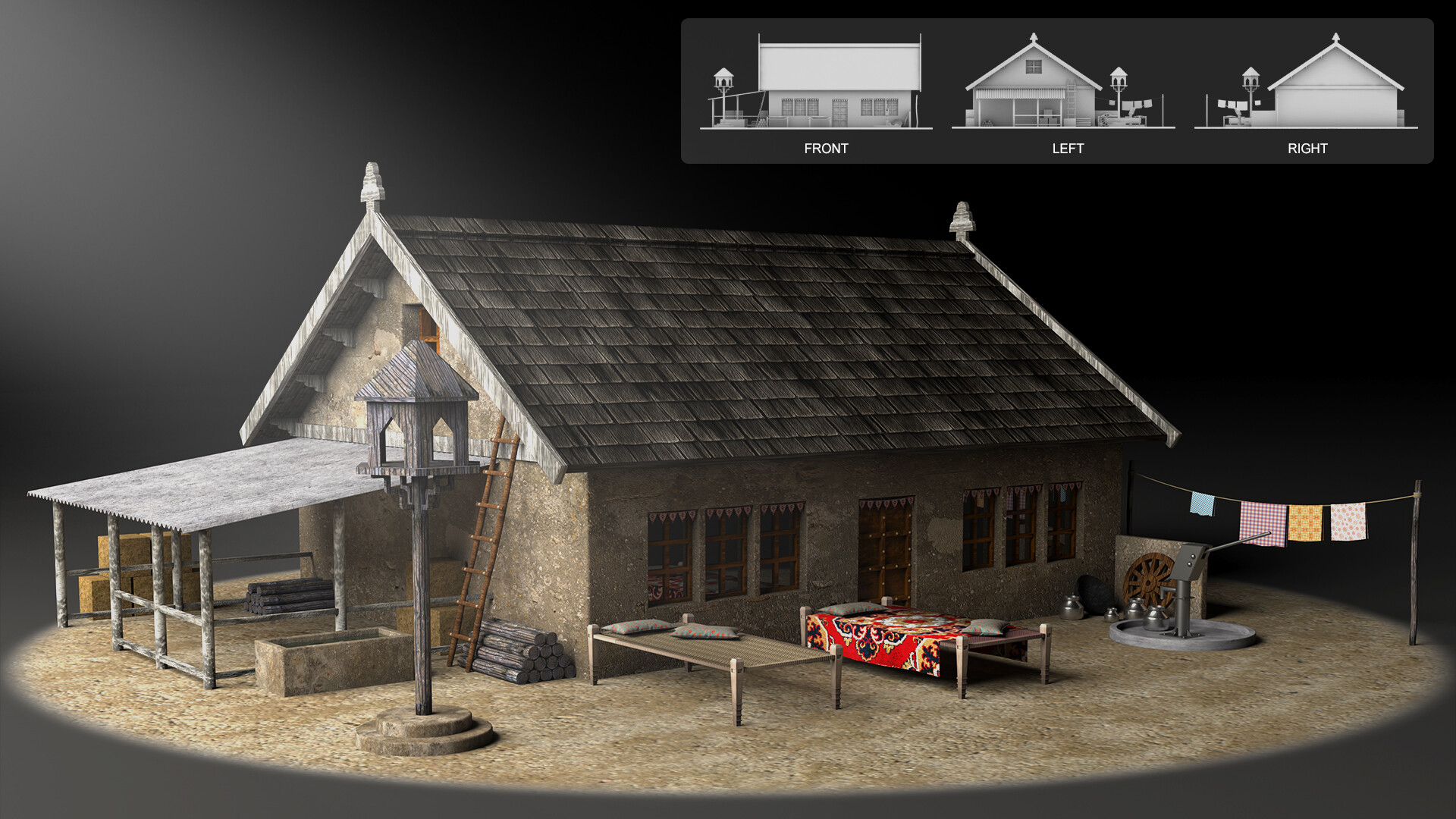 ArtStation - Indian Village's 3D Model