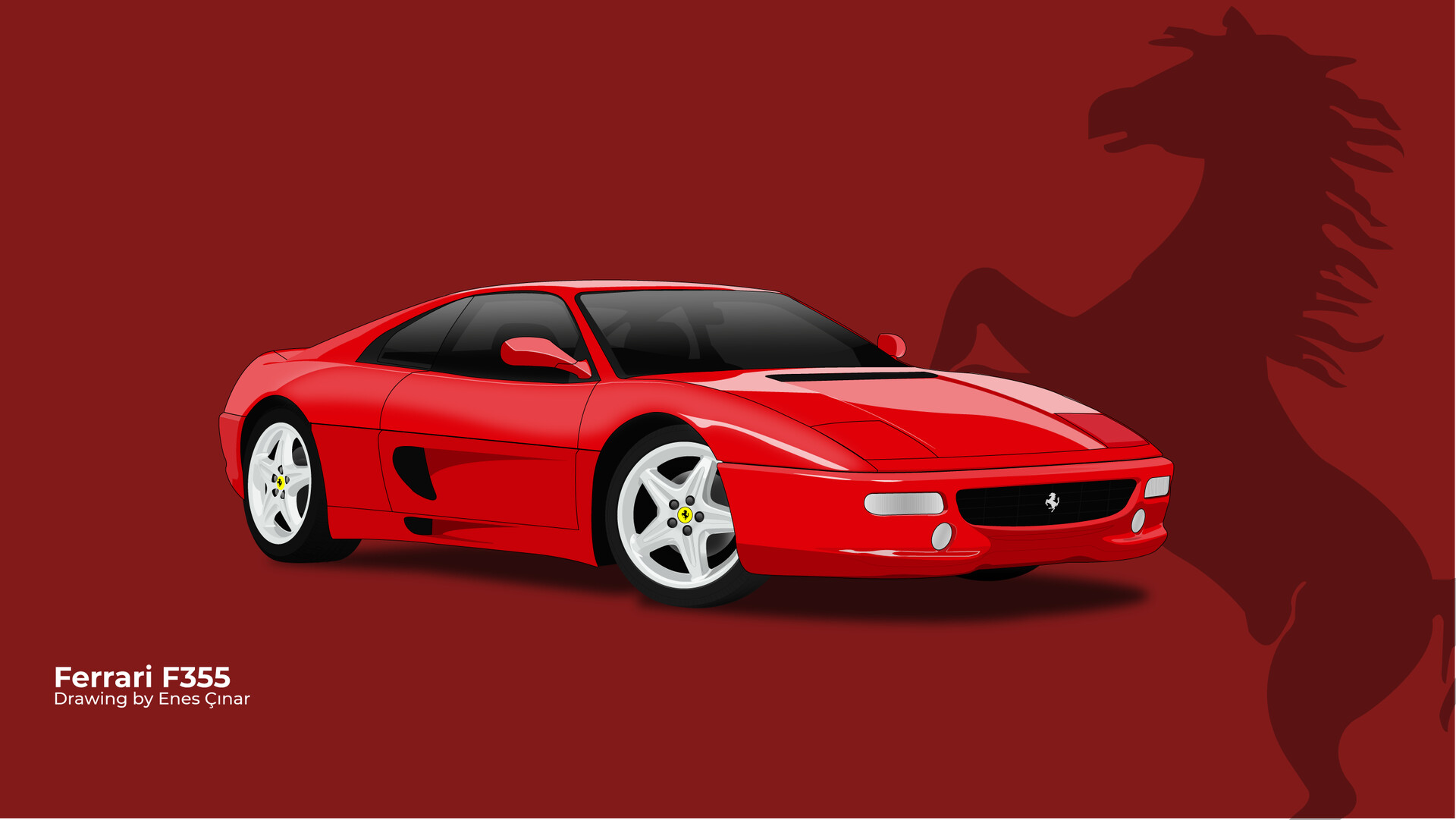 ArtStation - Ferrari F355 Illustration