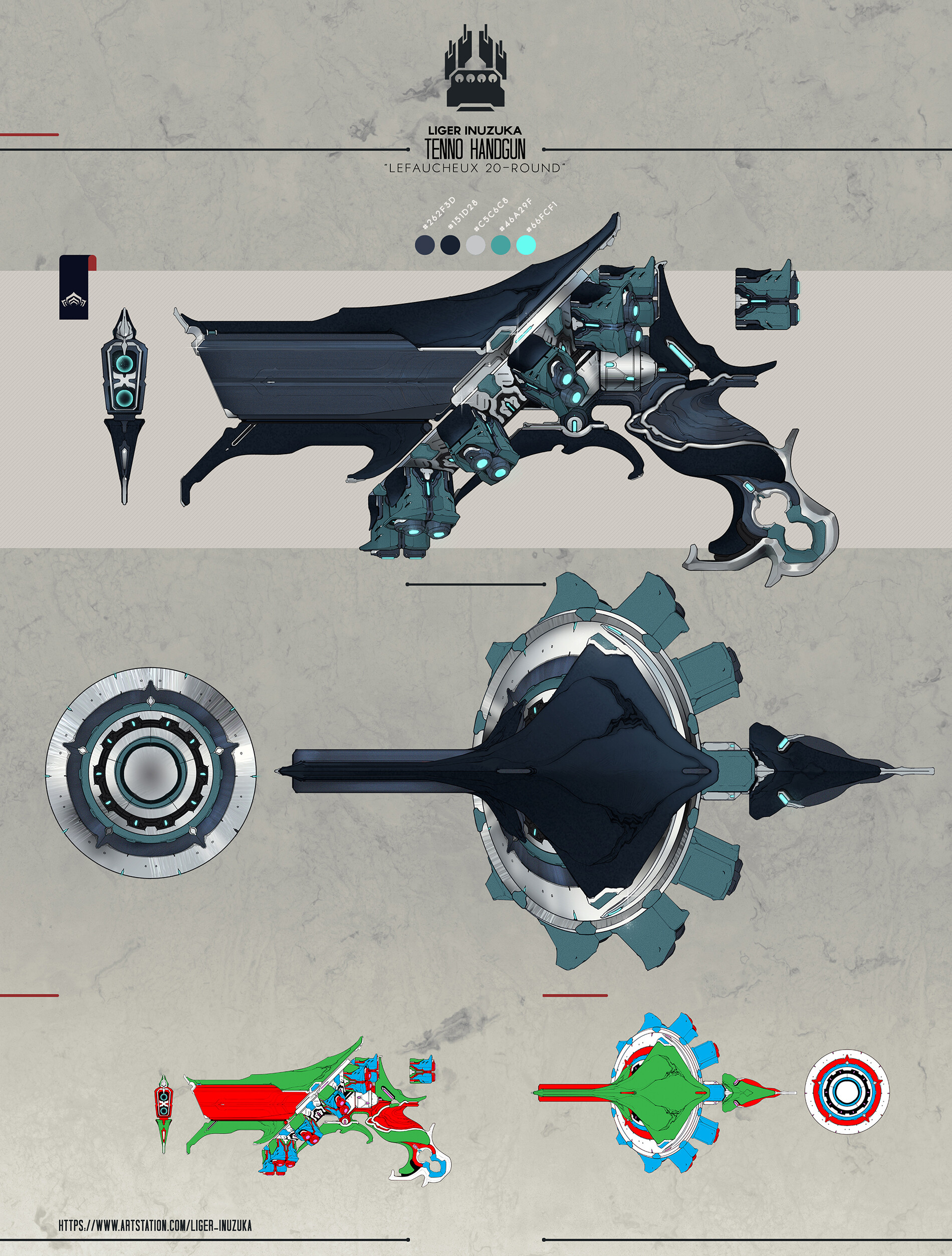 ArtStation - Warframe: Tenno Heavy Revolver Weapons Set