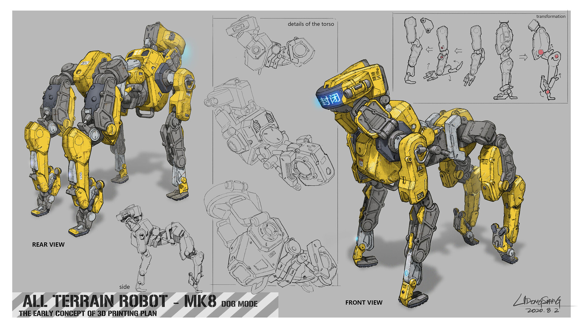 ArtStation - All terrain robot - mk8(dog mode)