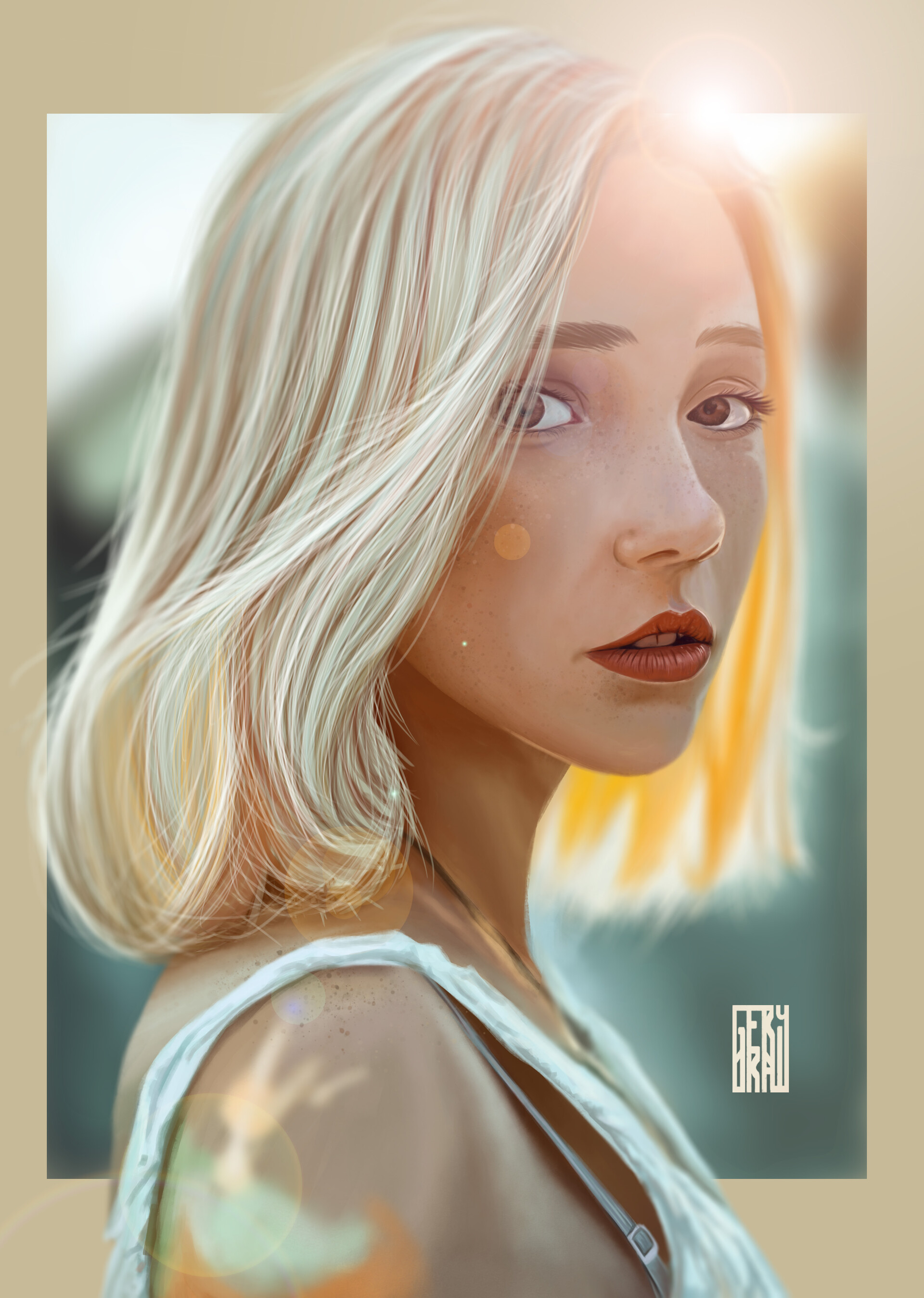 ArtStation - Russian woman realistic portrait