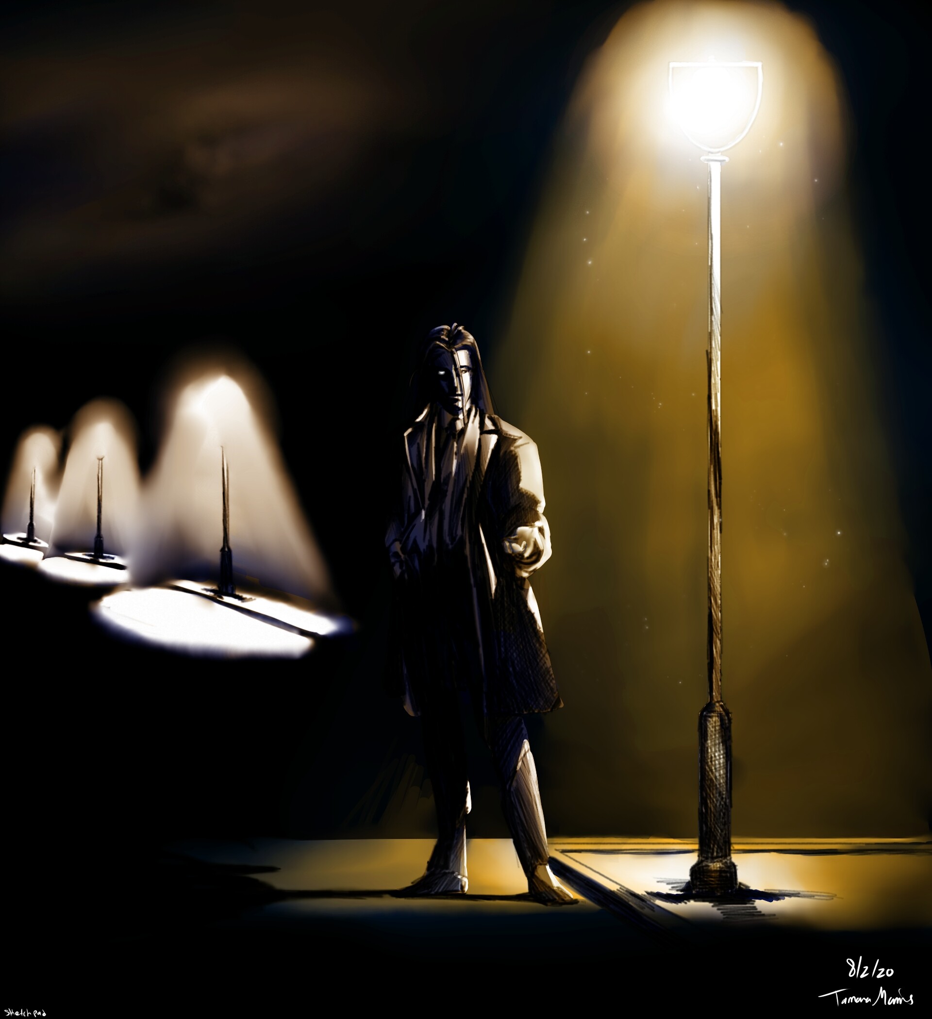 how to draw street light