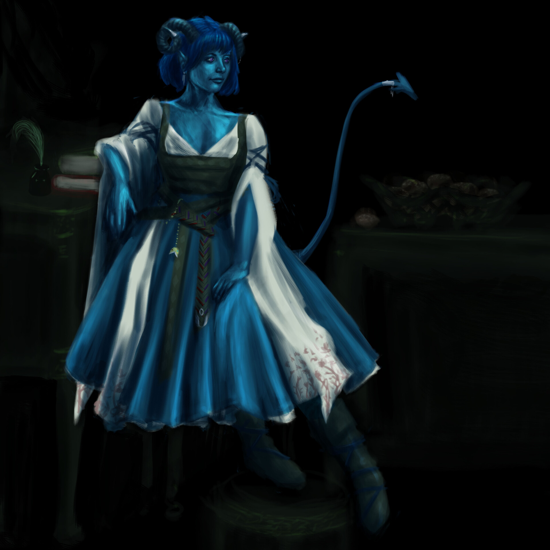 C. Lynnette - Blue Tiefling