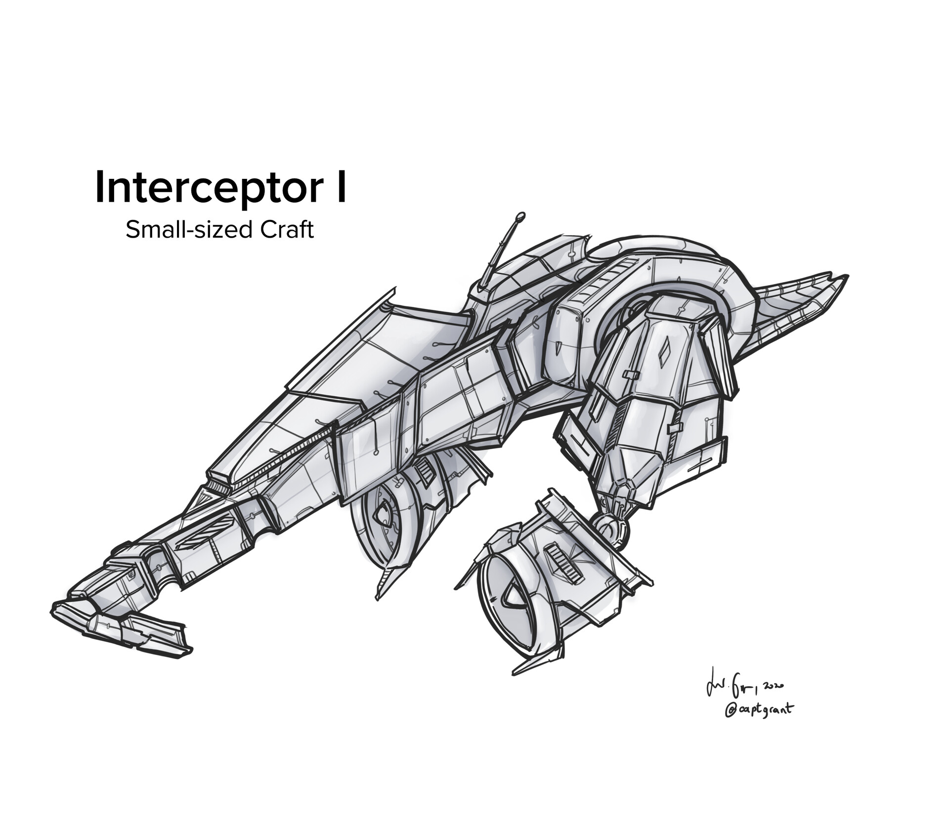 ArtStation - Interceptor (small-sized craft)