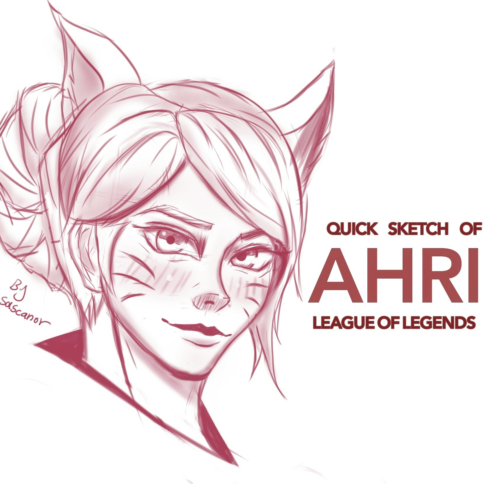 ArtStation - Ahri sketch from league of legends