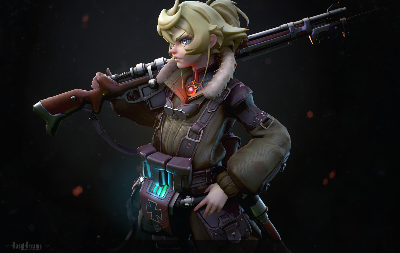 Hazel Webster - [ White Silver ] Tanya Degurechaff - Fanwork