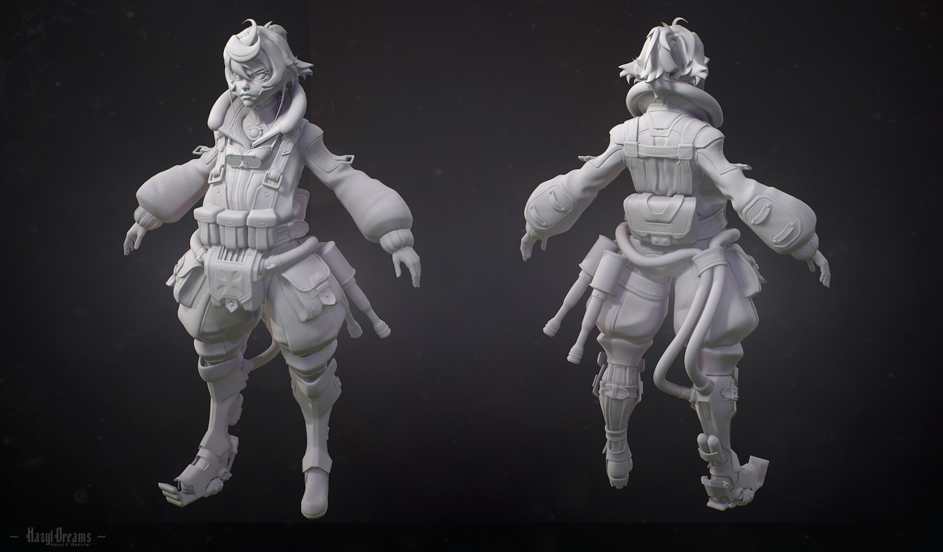 Hazel Webster - [ White Silver ] Tanya Degurechaff - Fanwork