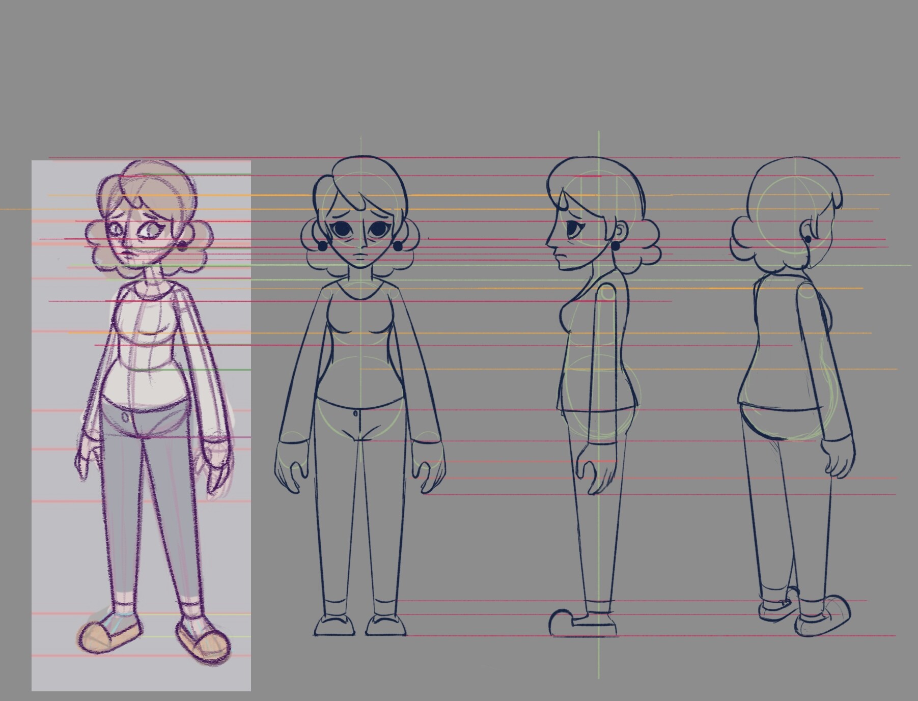 ArtStation - Azul Sonrisa Production: Character turn sheets