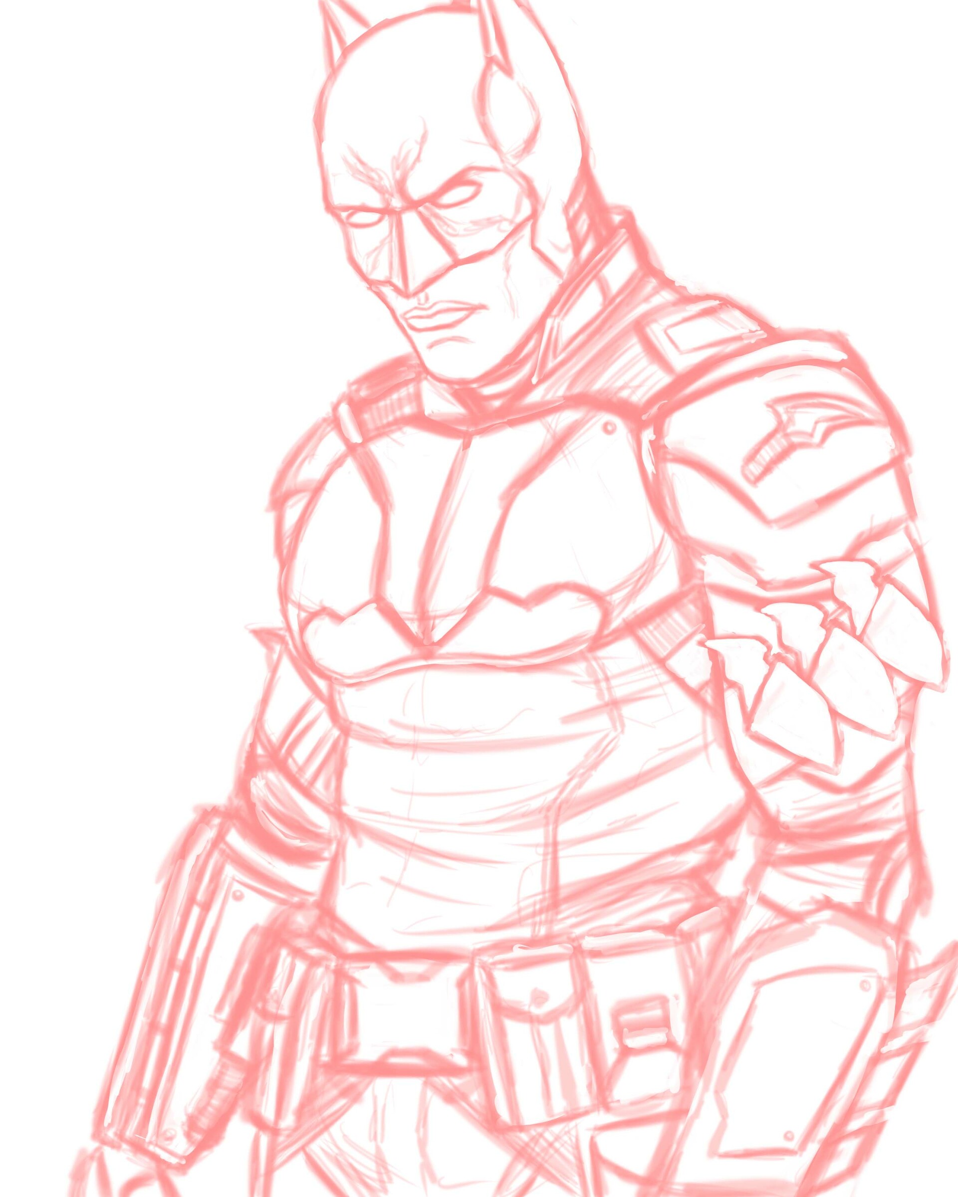 how to draw batman suit