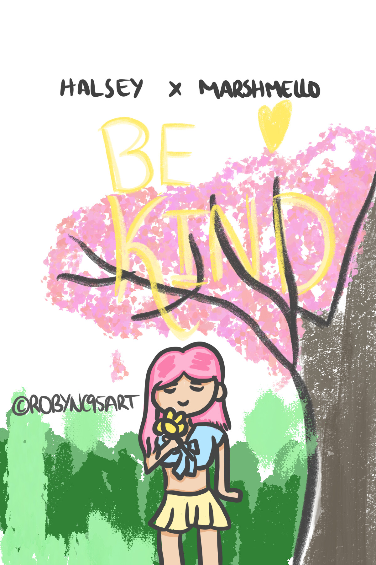 ArtStation - HALSEY AND MARSHMELLO FANART BE KIND