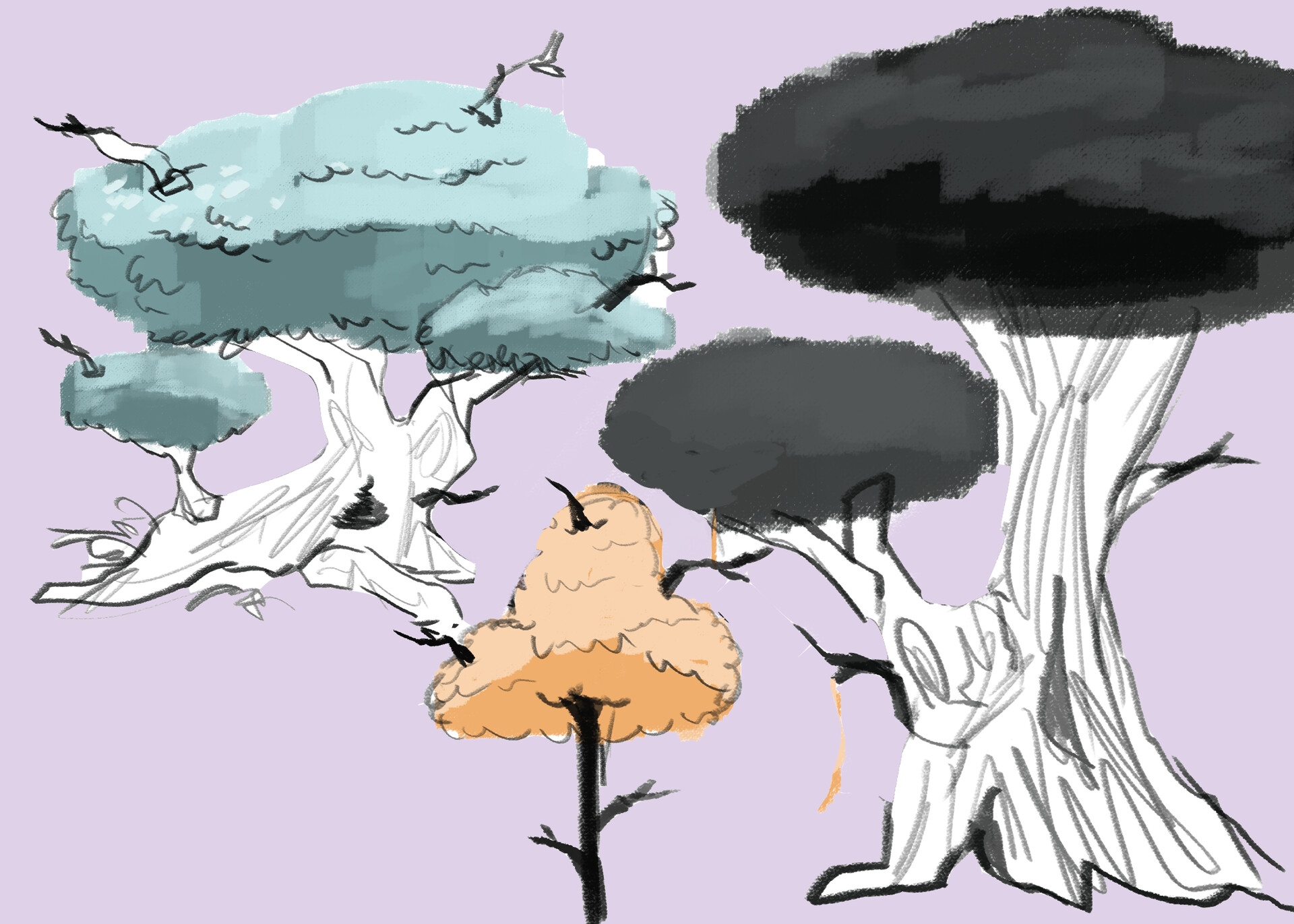 ArtStation - isometric tree concepts