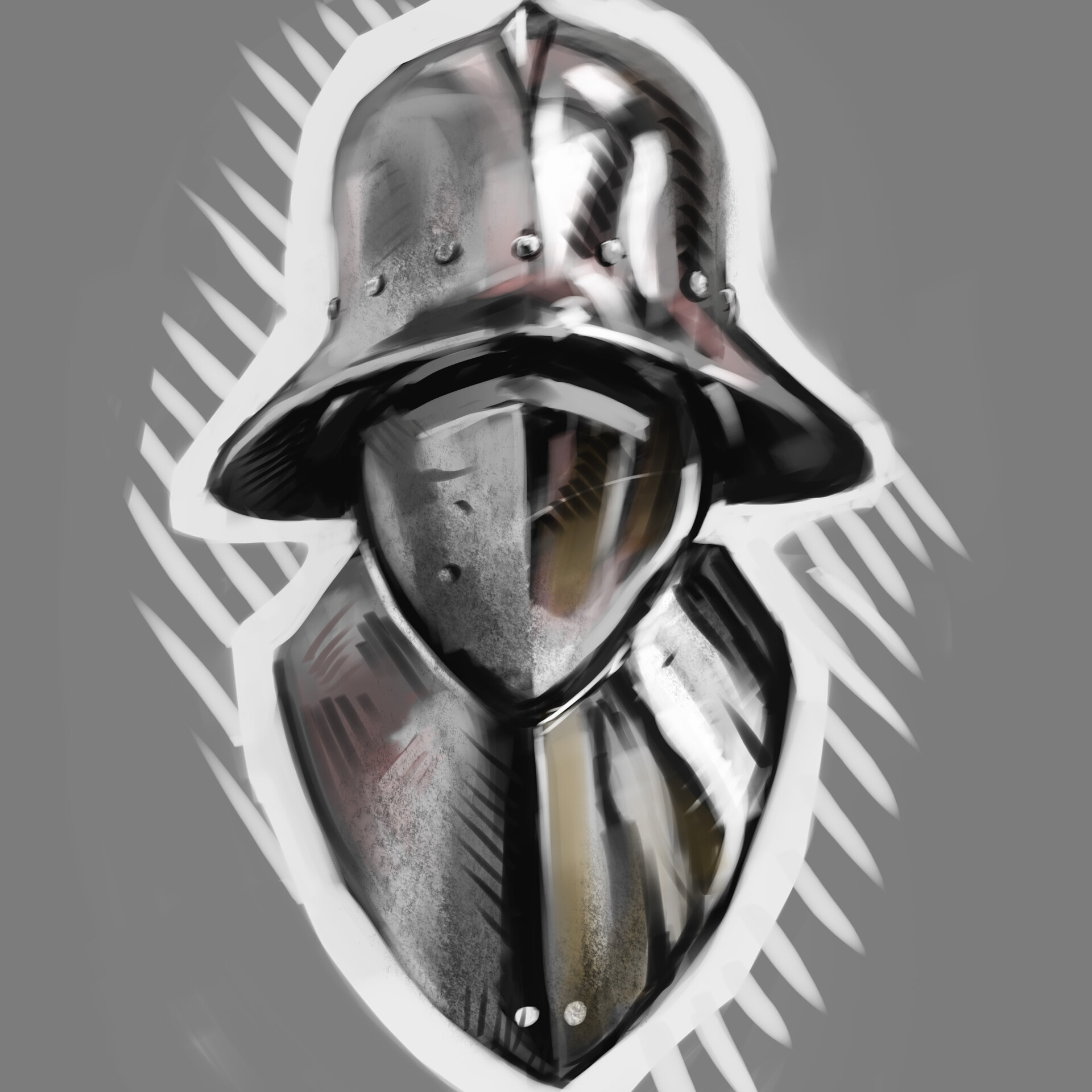 ArtStation - Sallet with gorget.