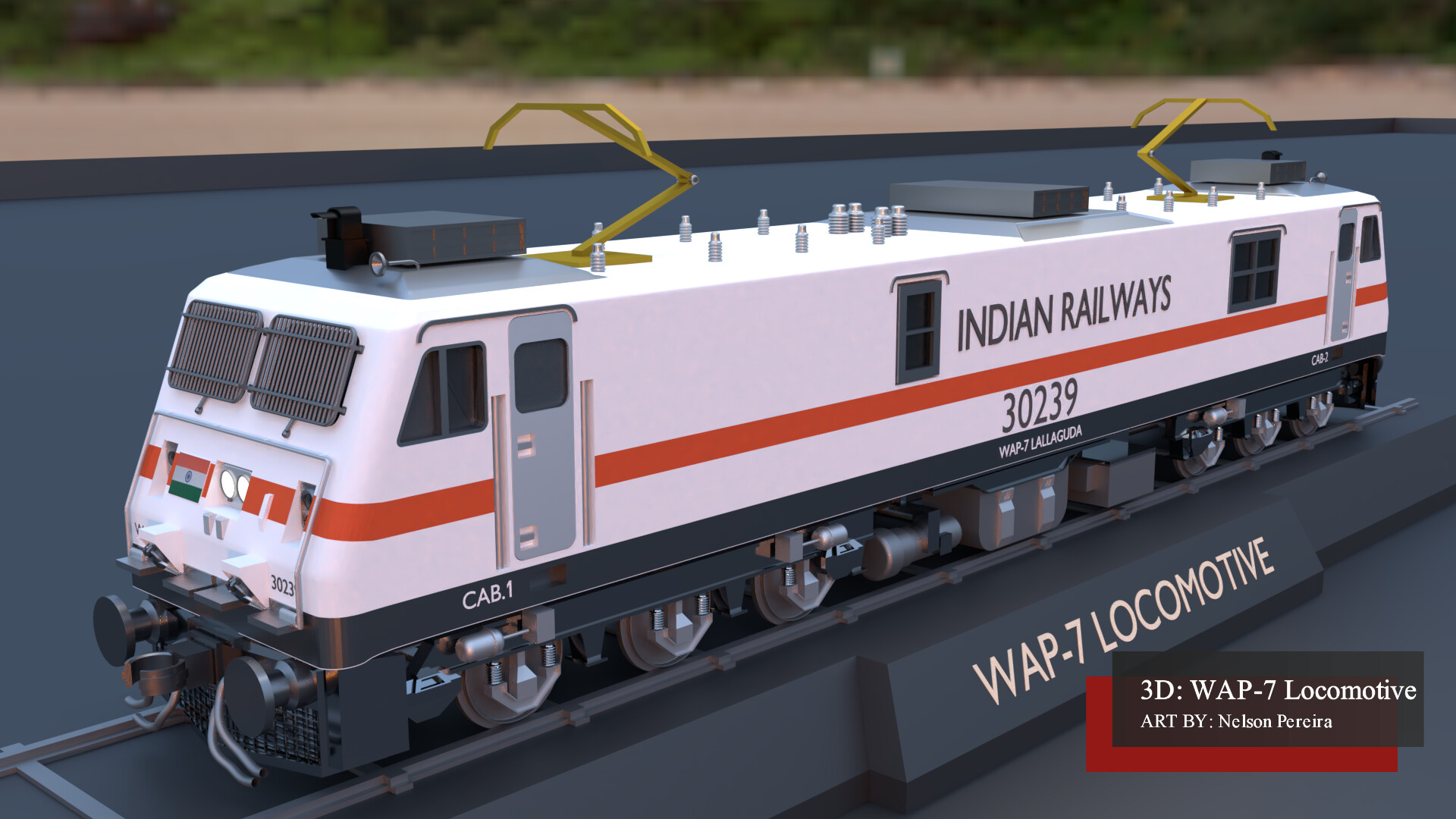 Nelson Pereira - WAP-7 Locomotive (Indian Railways)