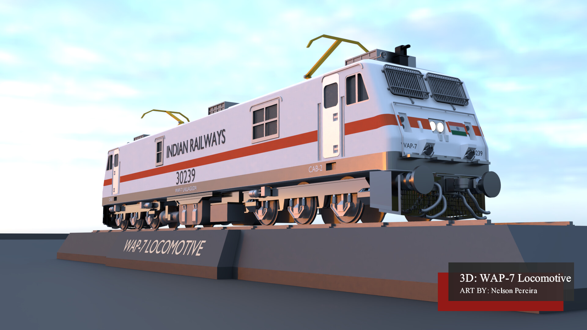 Nelson Pereira - WAP-7 Locomotive (Indian Railways)