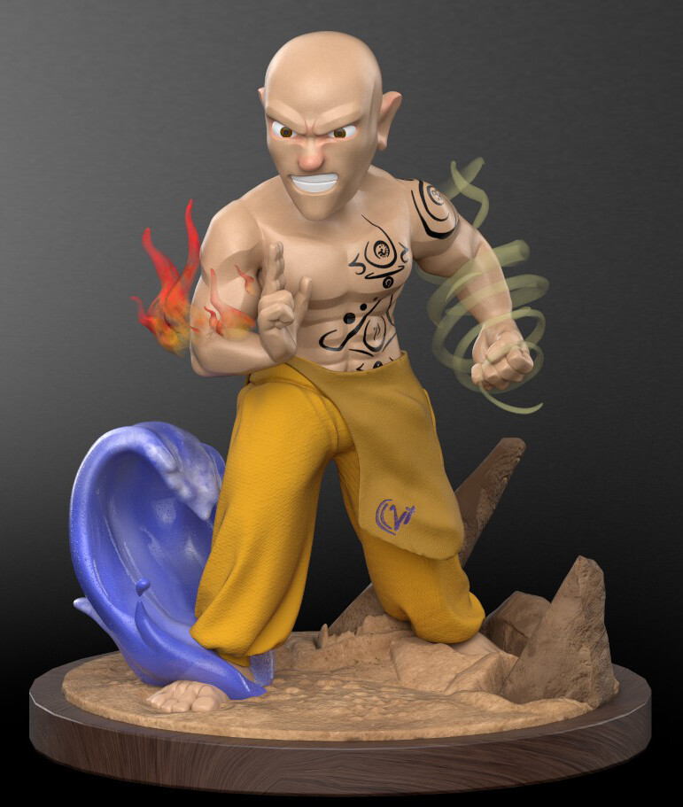 ArtStation - Elemental monk