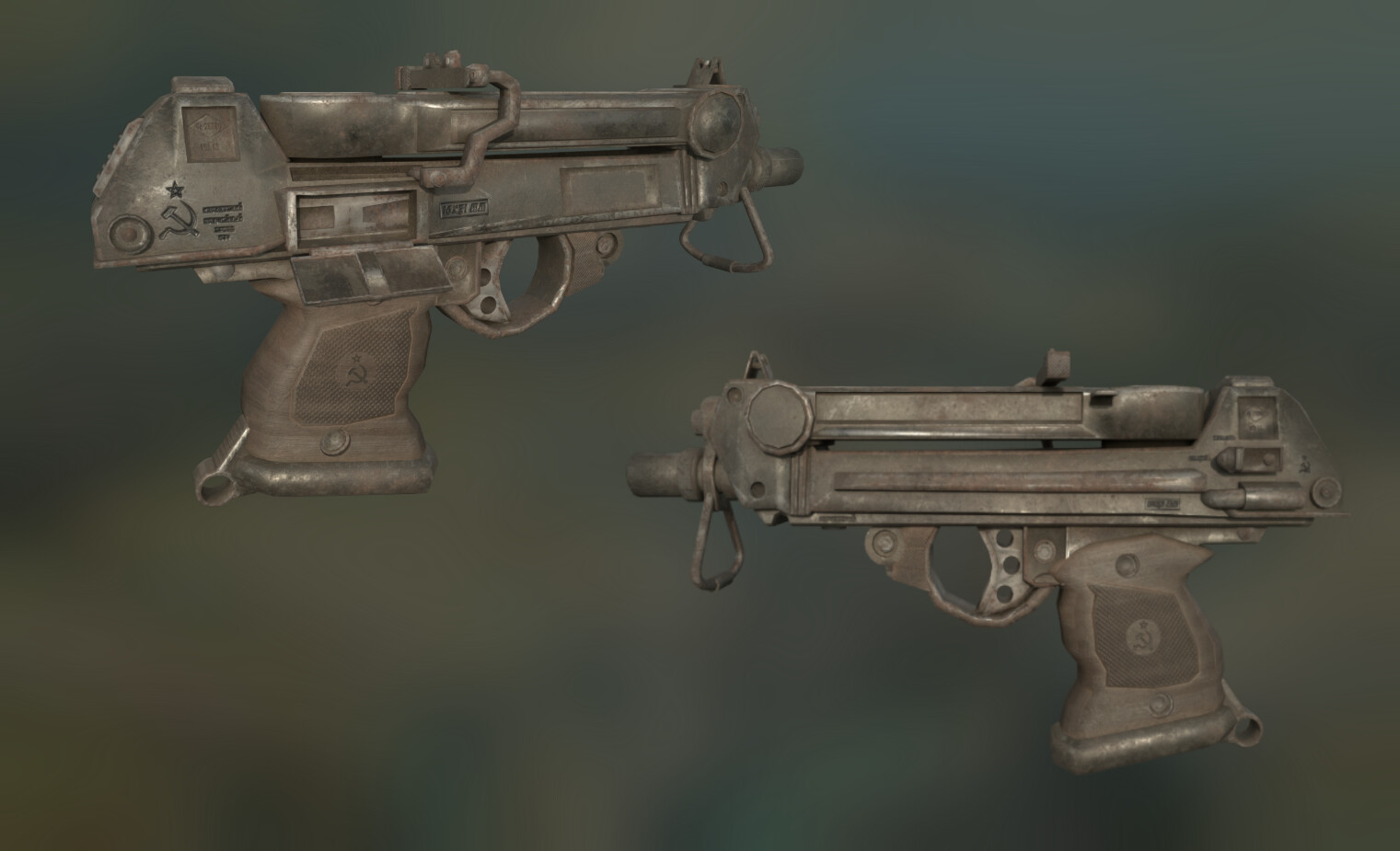 ArtStation - rusty and old smg