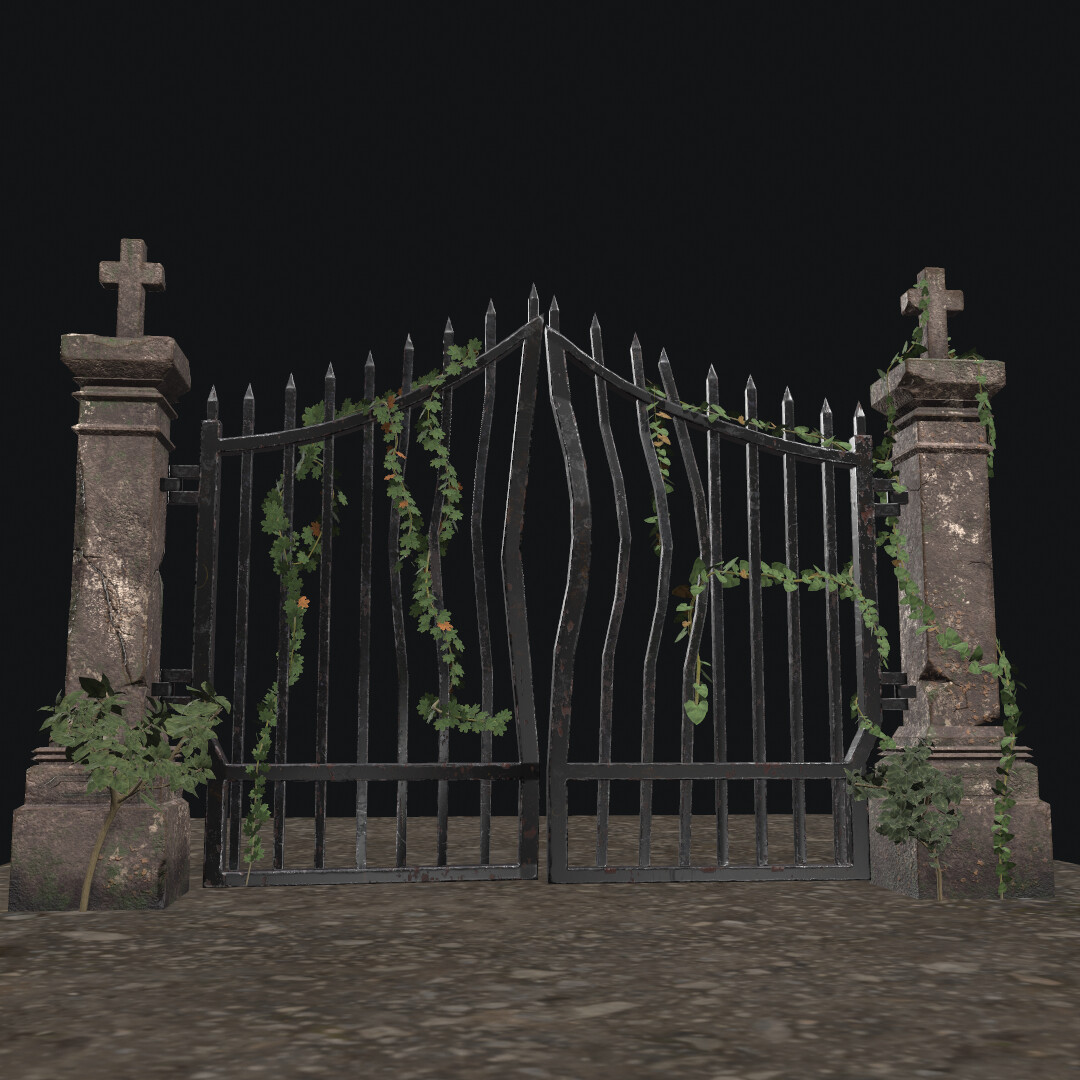 Gothic Graveyard Gate