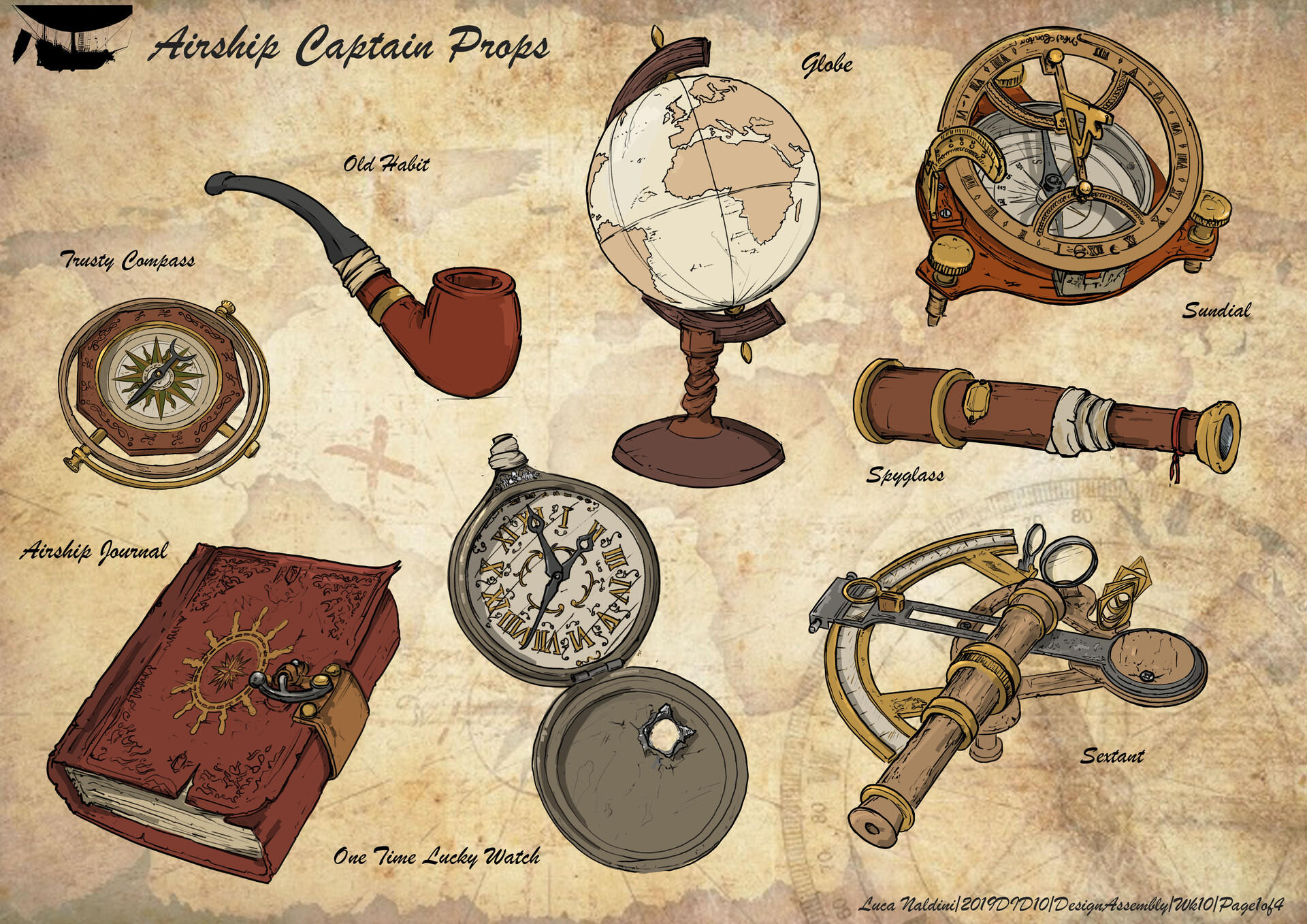 ArtStation - Airship Captain Props