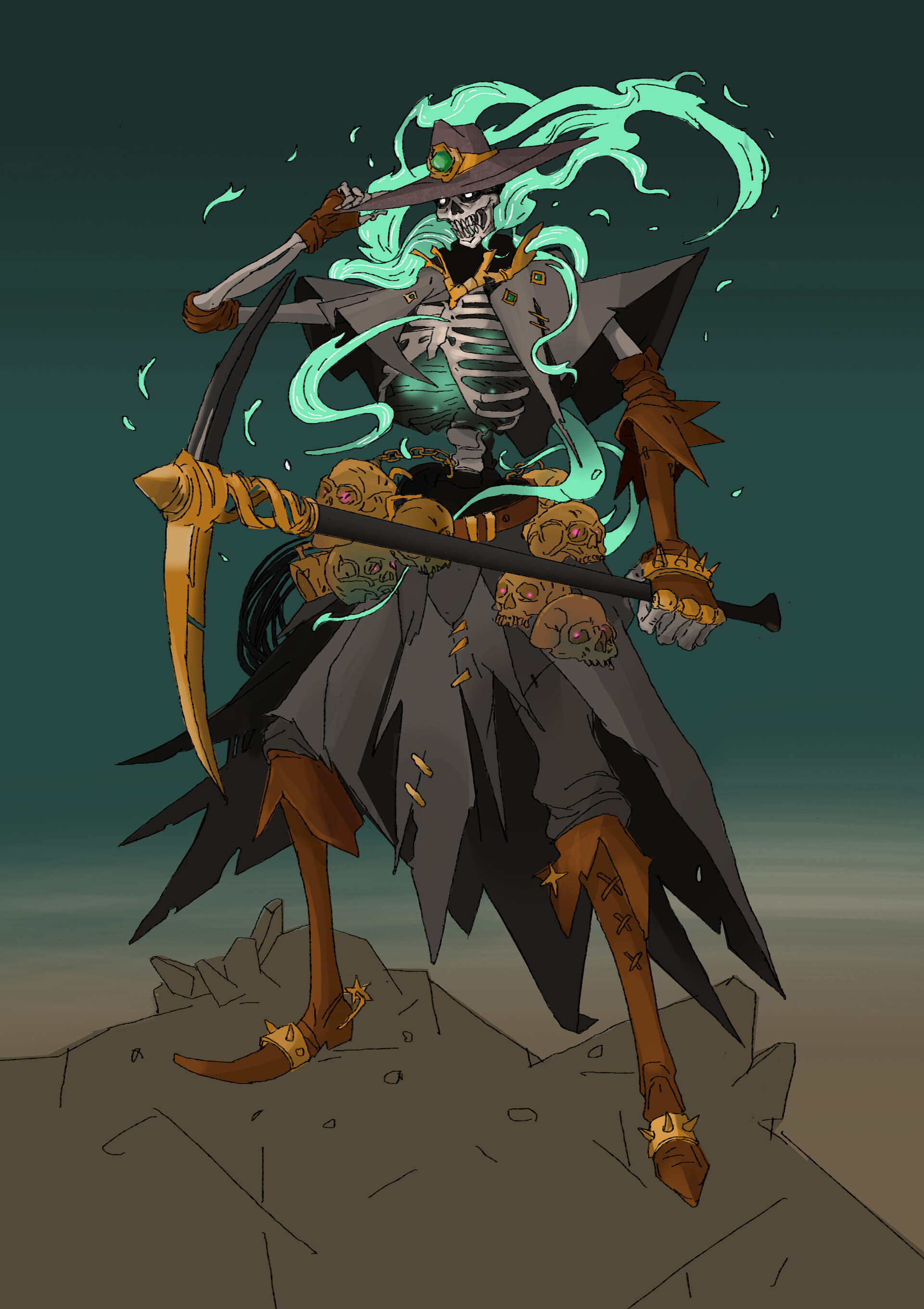 ArtStation - Deadman or skeleton