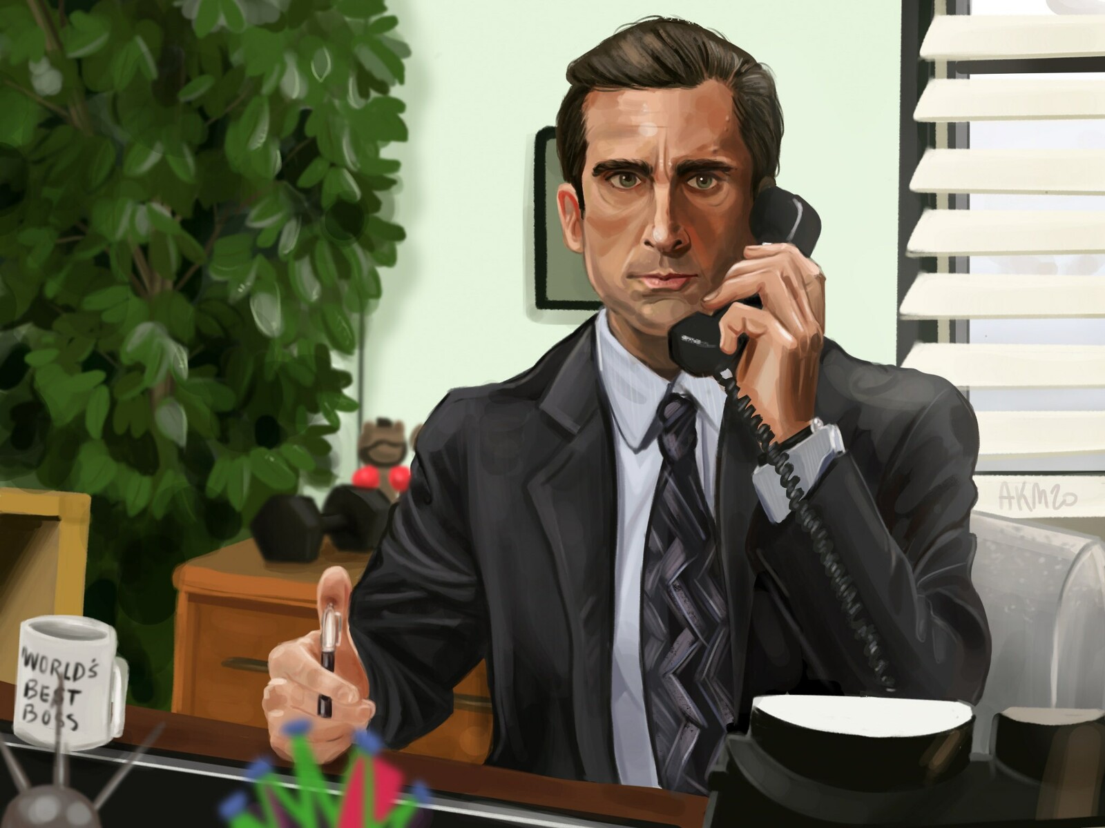 Anna Motz - Michael Scott- Steve Carell Portrait Study