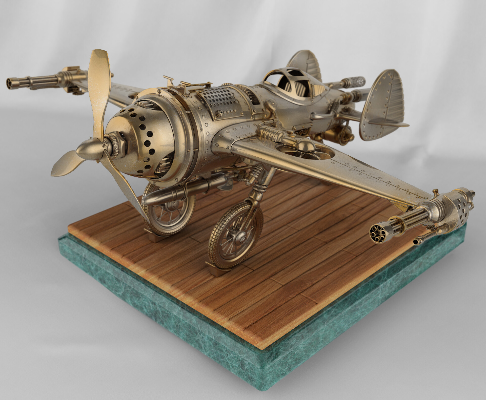 ArtStation - steampunk airplane