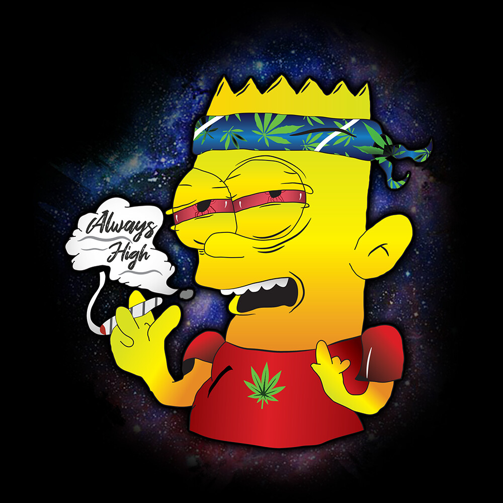 bart simpson high drawings