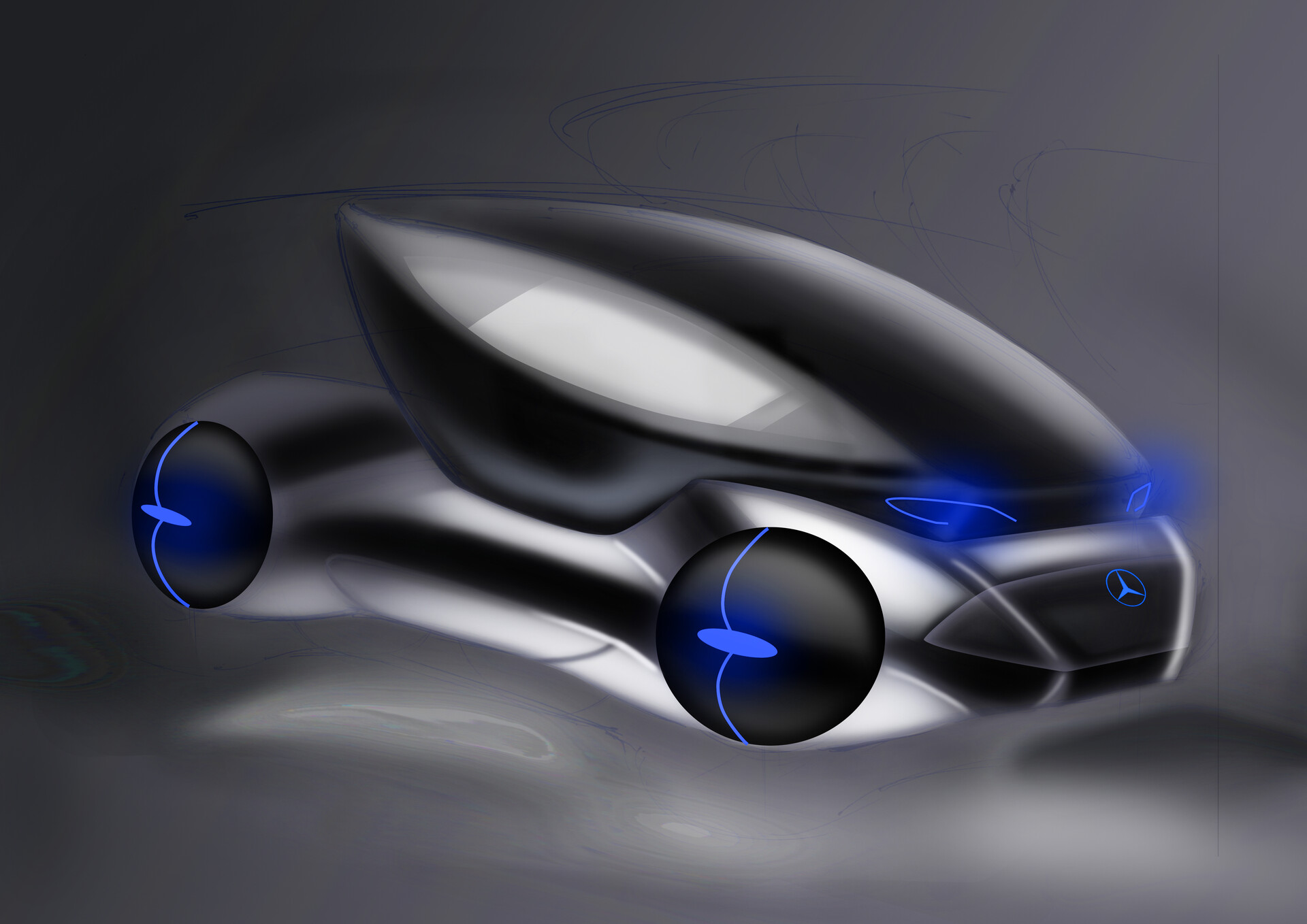 ArtStation - City car Mercedes-Benz