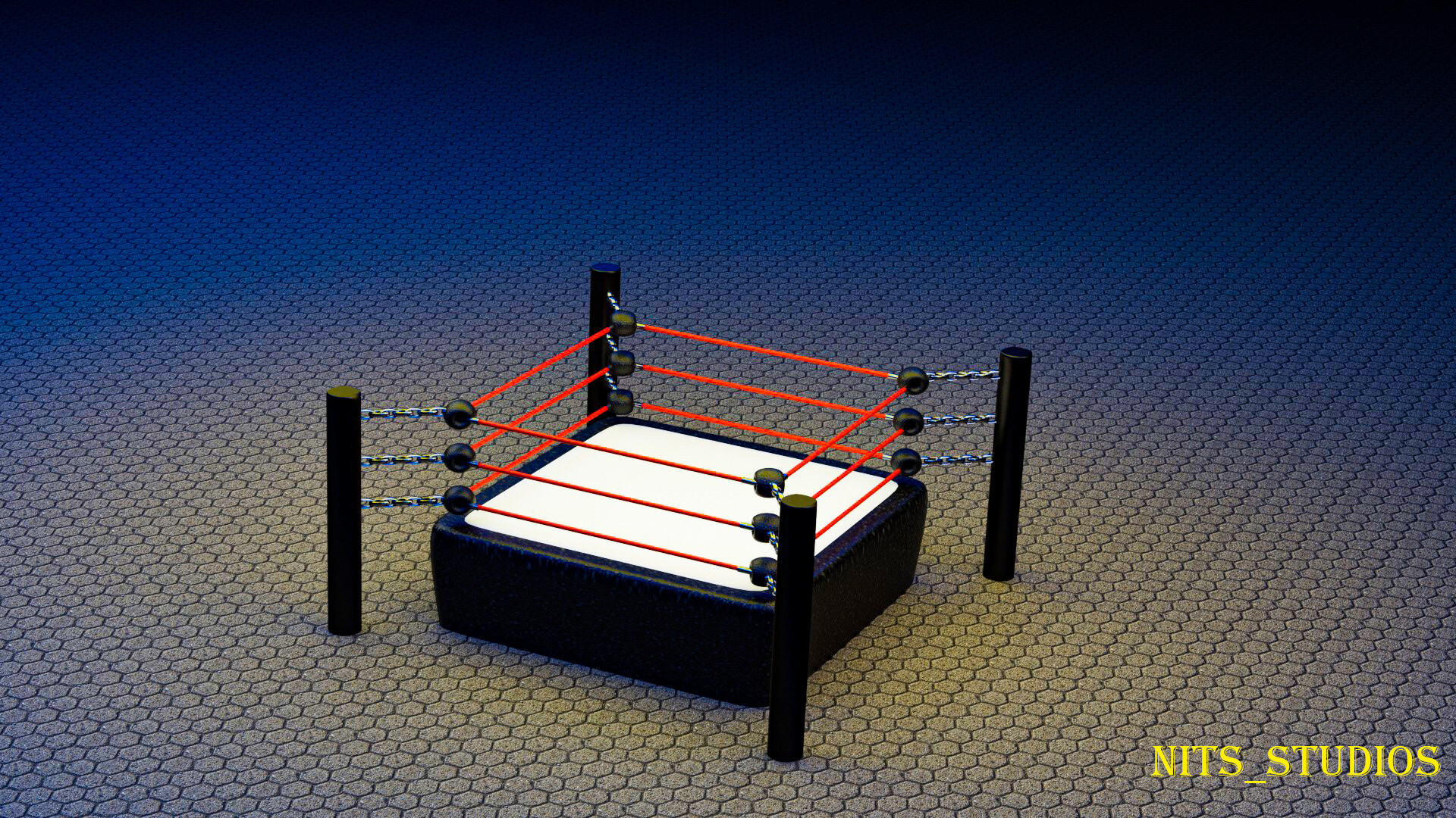 ArtStation - Wrestling ring made in blender 2.83